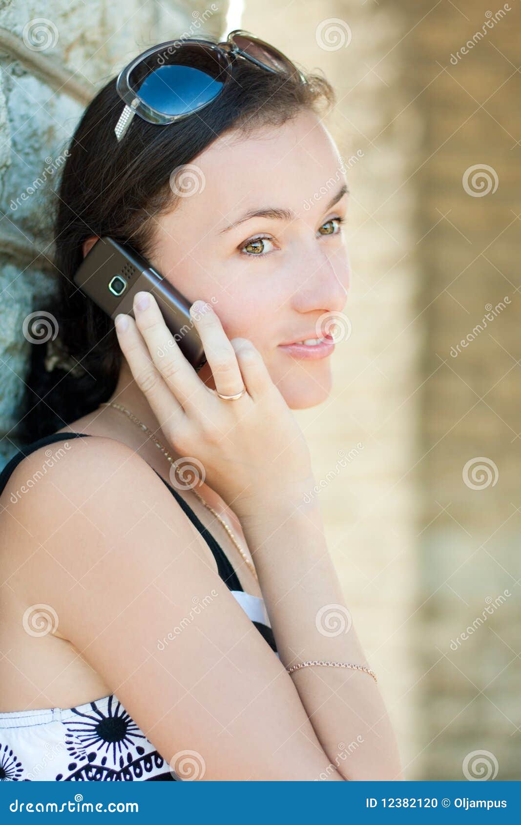 Young woman with cellphone stock photo. Image of modern - 12382120