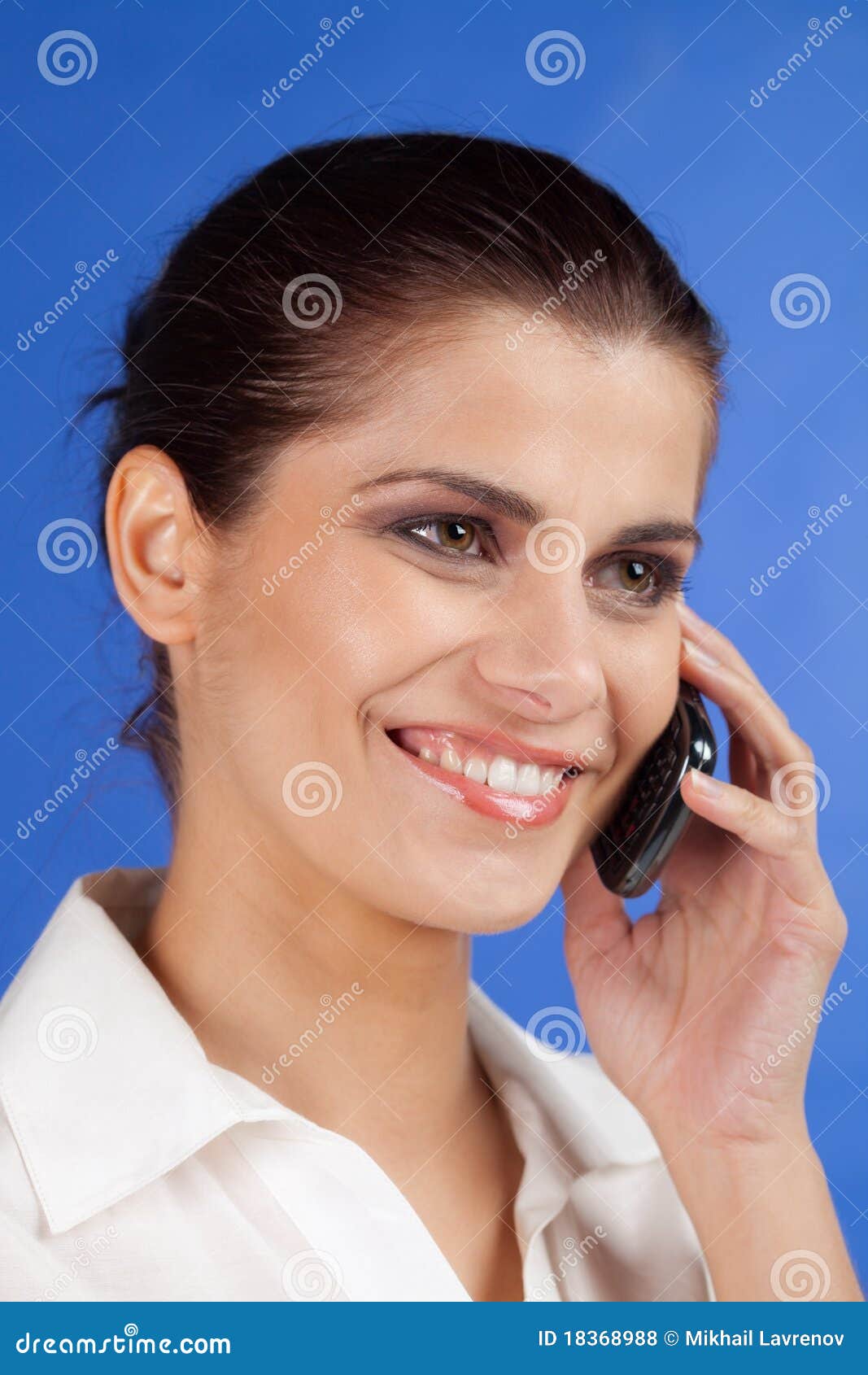 Young woman with cellphone stock photo. Image of young - 18368988