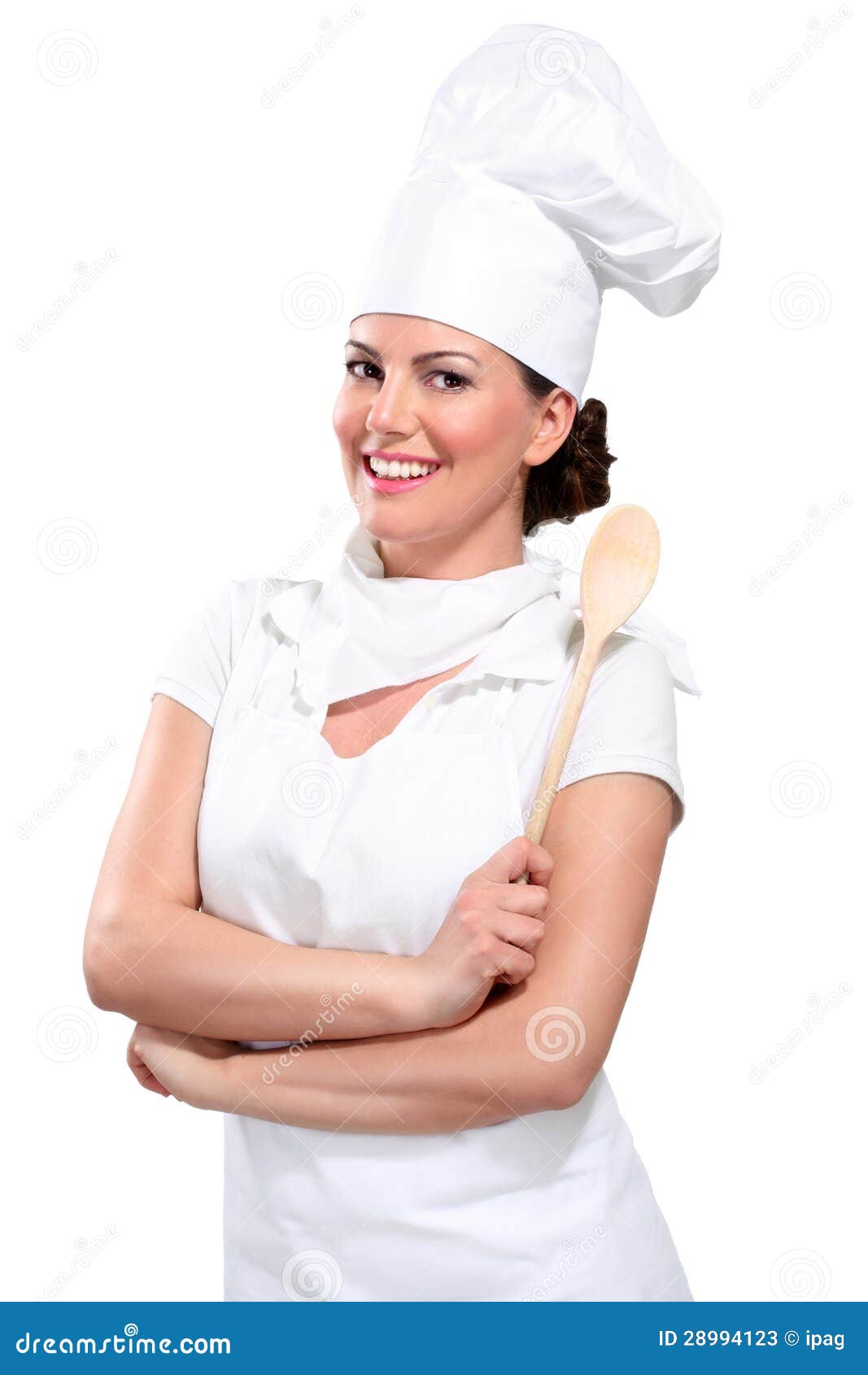 Young woman chef stock image. Image of hand, isolated - 28994123