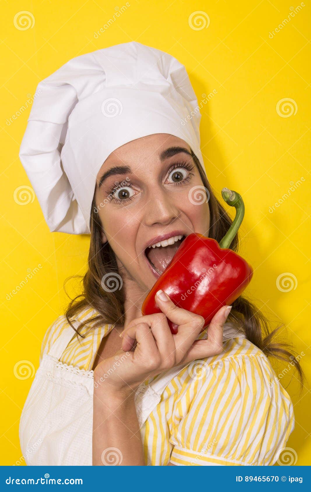 Young woman chef stock photo. Image of restaurant, cooking - 89465670