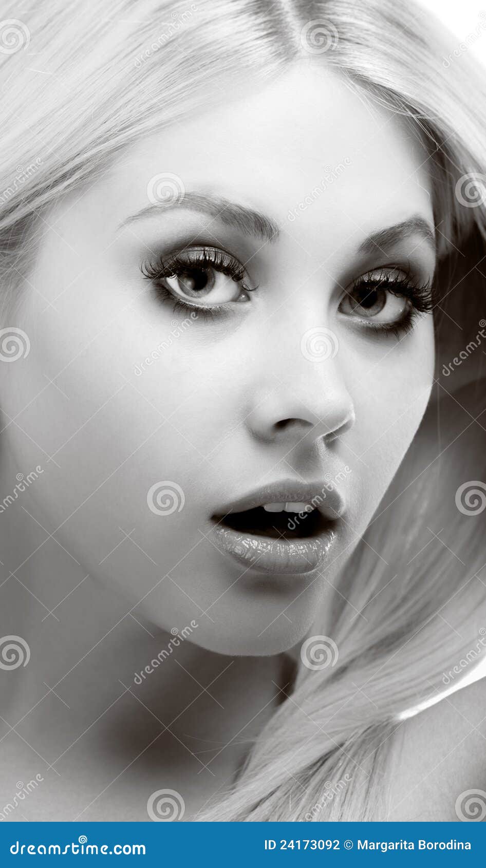 Young Woman Close Up Studio Portrait Stock Photo - Image of blue ... Young Woman Close Up Studio Portrait Stock Photo - Image of blue ...