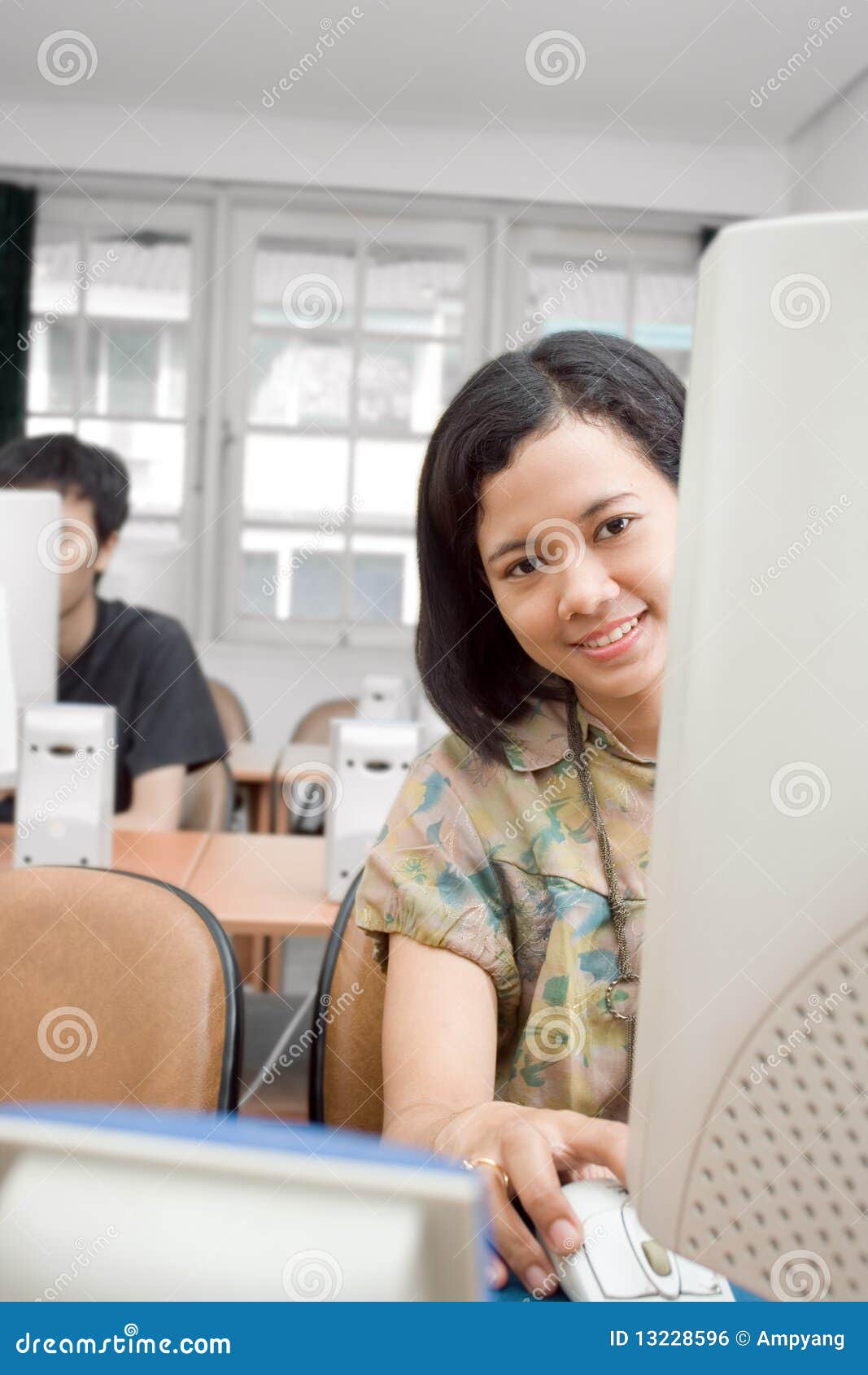 Young Woman in Computer Course Stock Photo - Image of asian, teenager ...