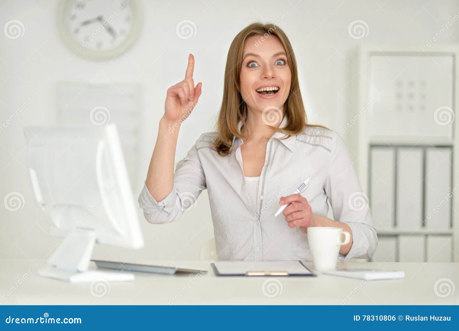 Young woman with computer stock photo. Image of home - 78310806