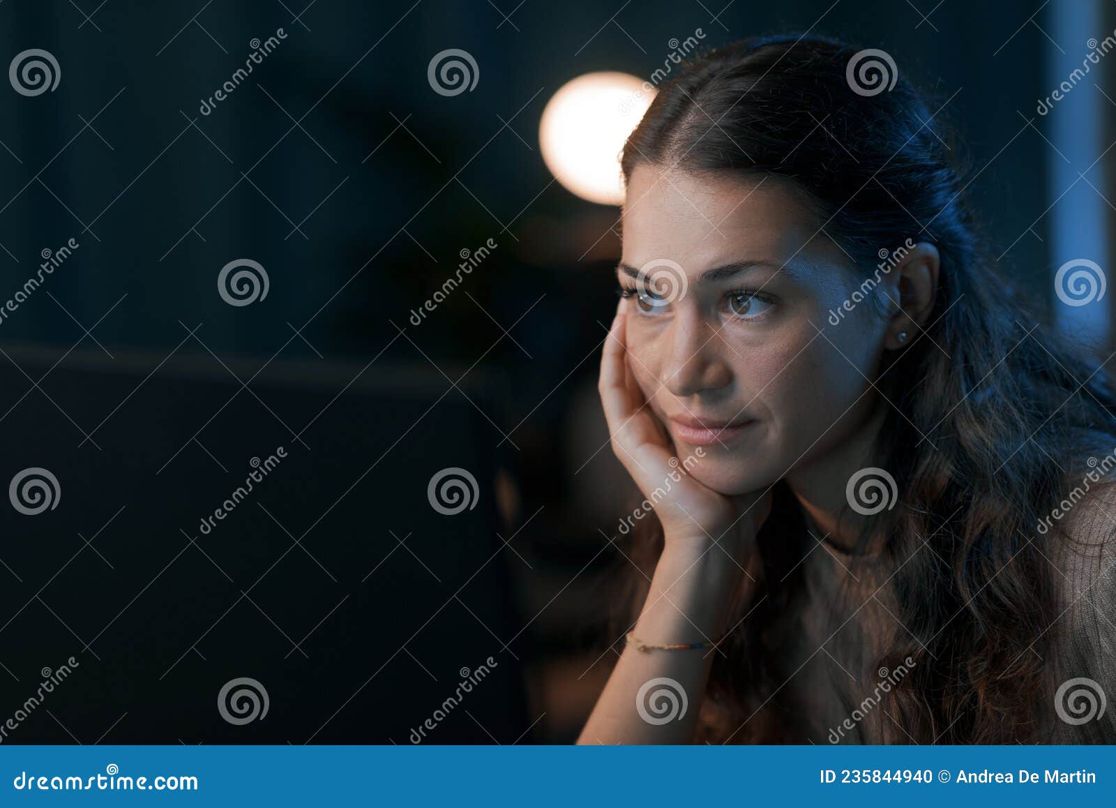 Young Woman Connecting with Her Computer Stock Photo - Image of ... Young Woman Connecting with Her Computer Stock Photo - Image of ...