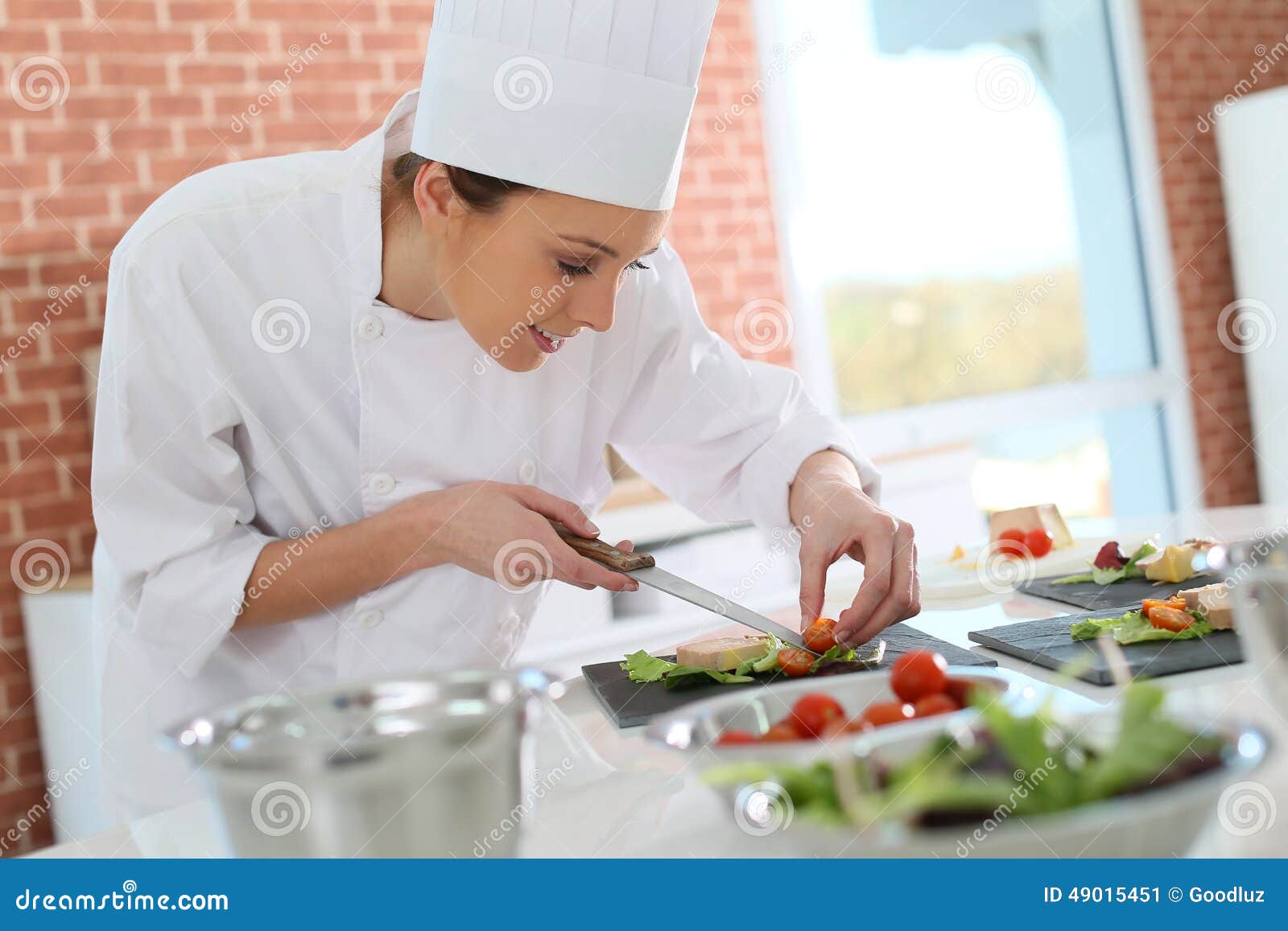 The Cook Preparing Dough For Baking In The Kitchen Stock Image ...