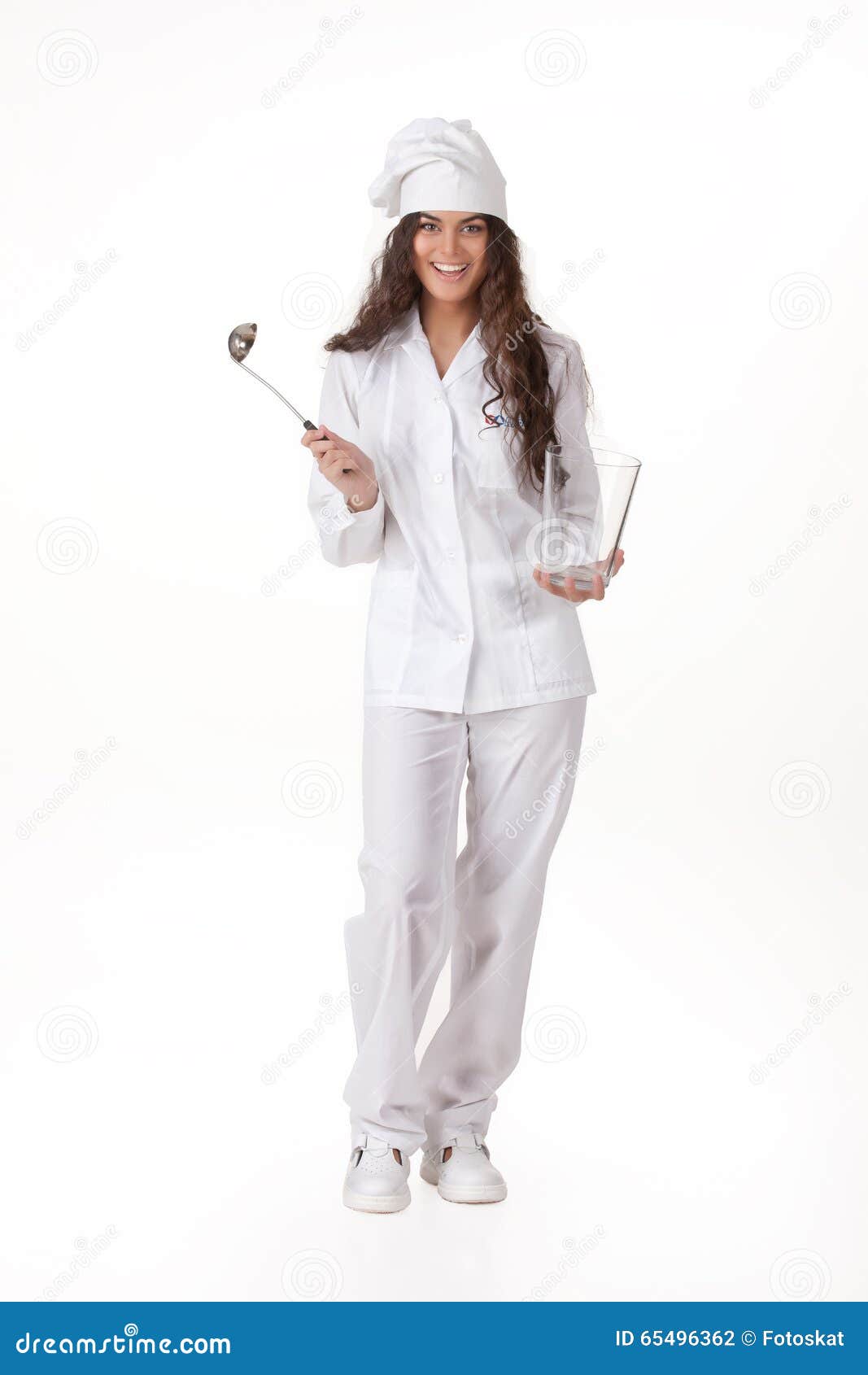 Young Woman in the Cook Uniform Stock Photo - Image of adult, portrait ...