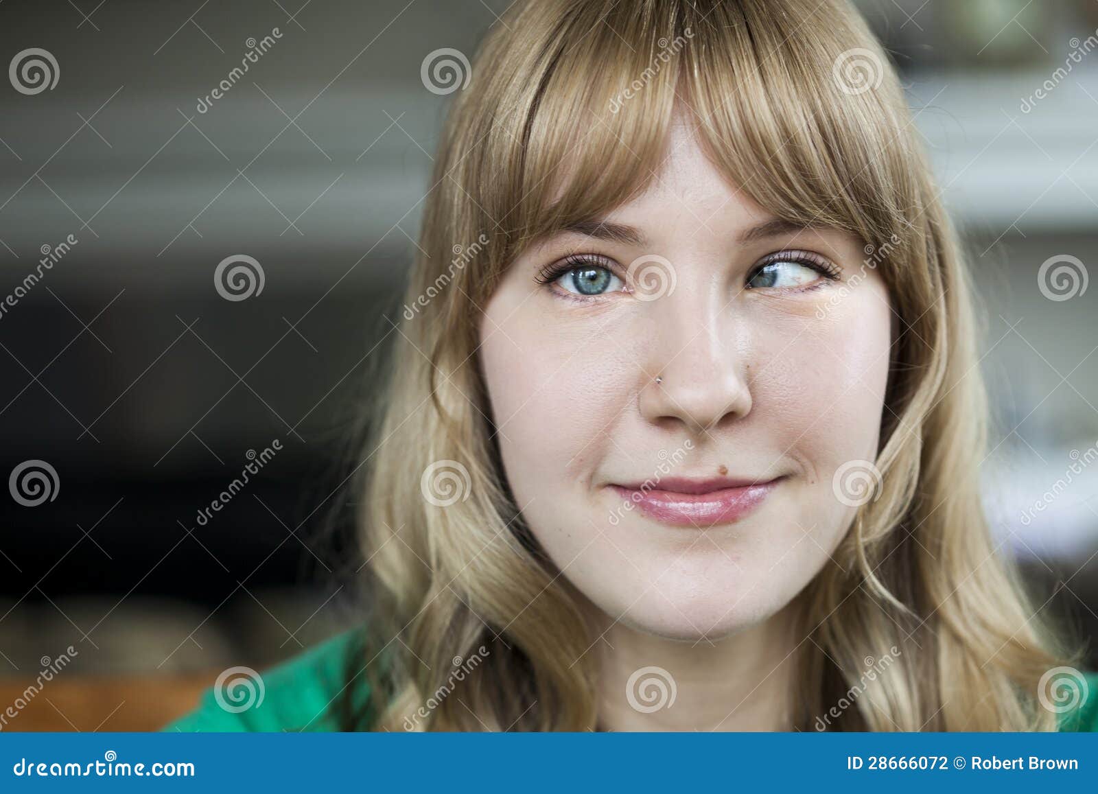 Young Woman with Crazy Blue Eyes Stock Photo - Image of female, eyed ...
