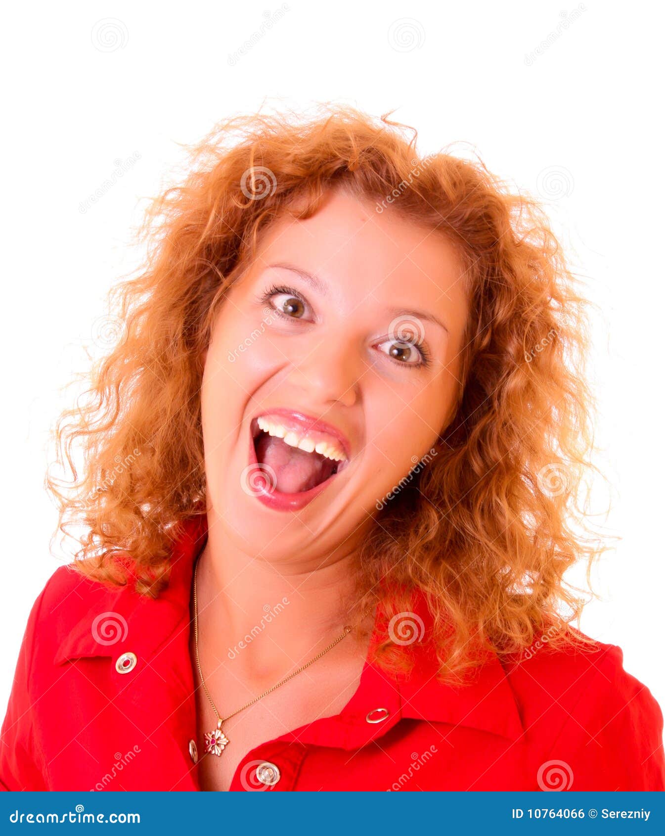 Young Woman with Crazy Smile Stock Photo - Image of caucasian, blonde ...