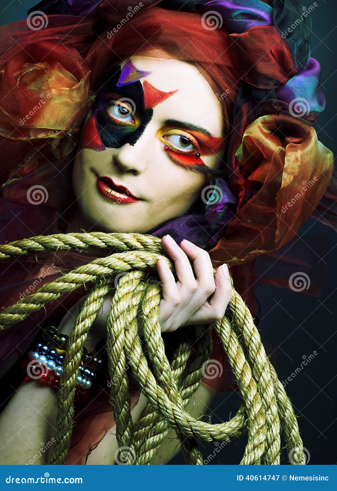 Young woman stock image. Image of girl, makeup, performer - 40614747