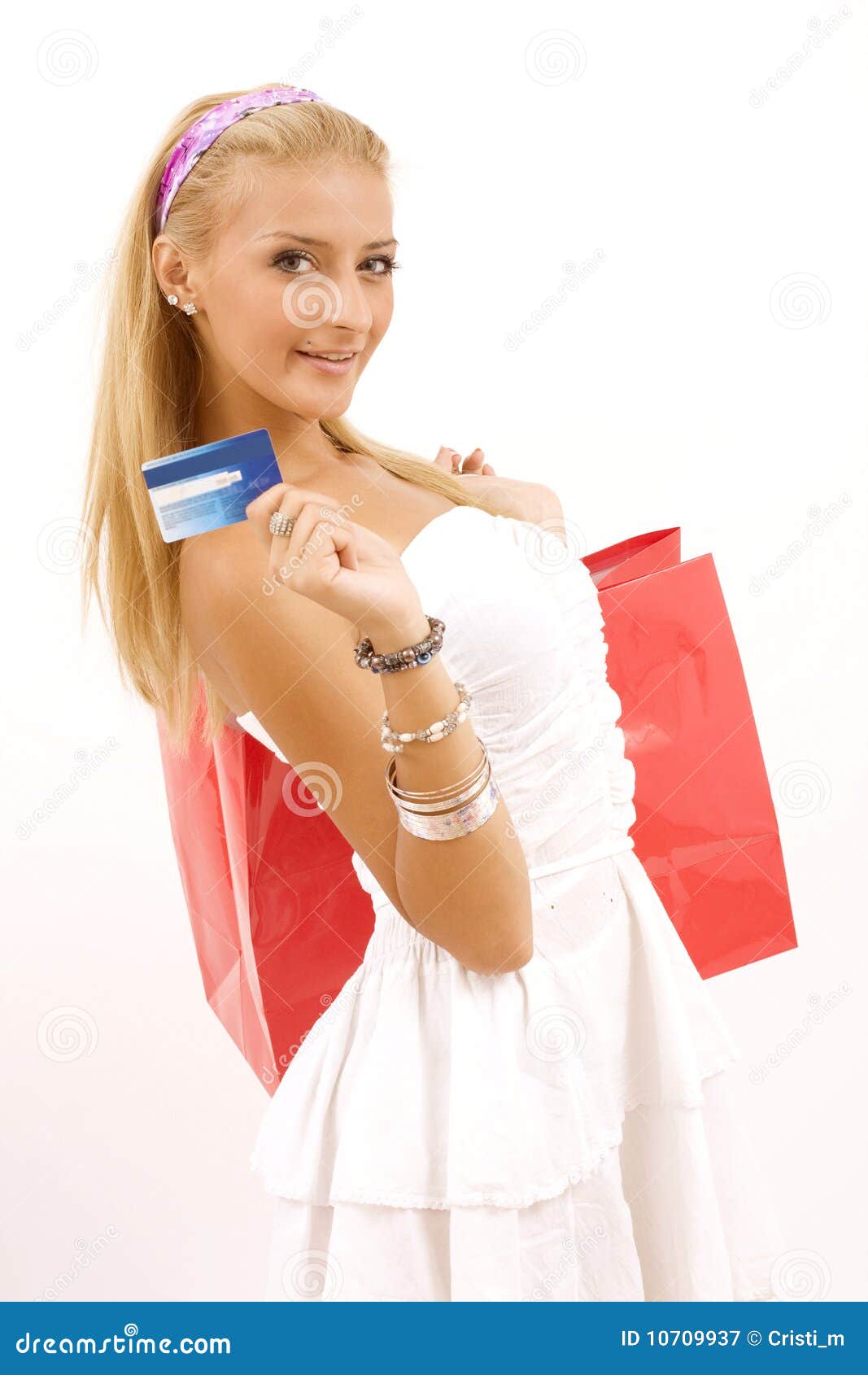 Young Woman with Credit Card Stock Image - Image of model, financial ...