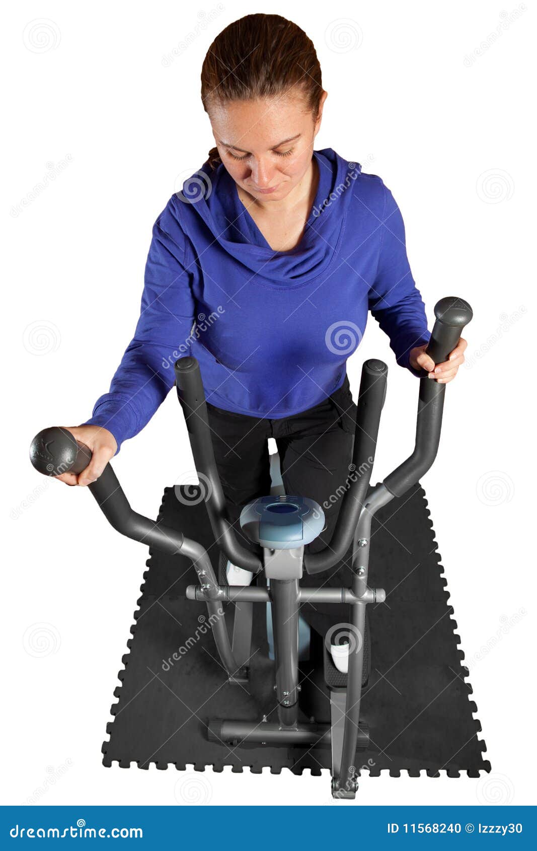Young Woman on a Cross Trainer Stock Photo - Image of exercise ...