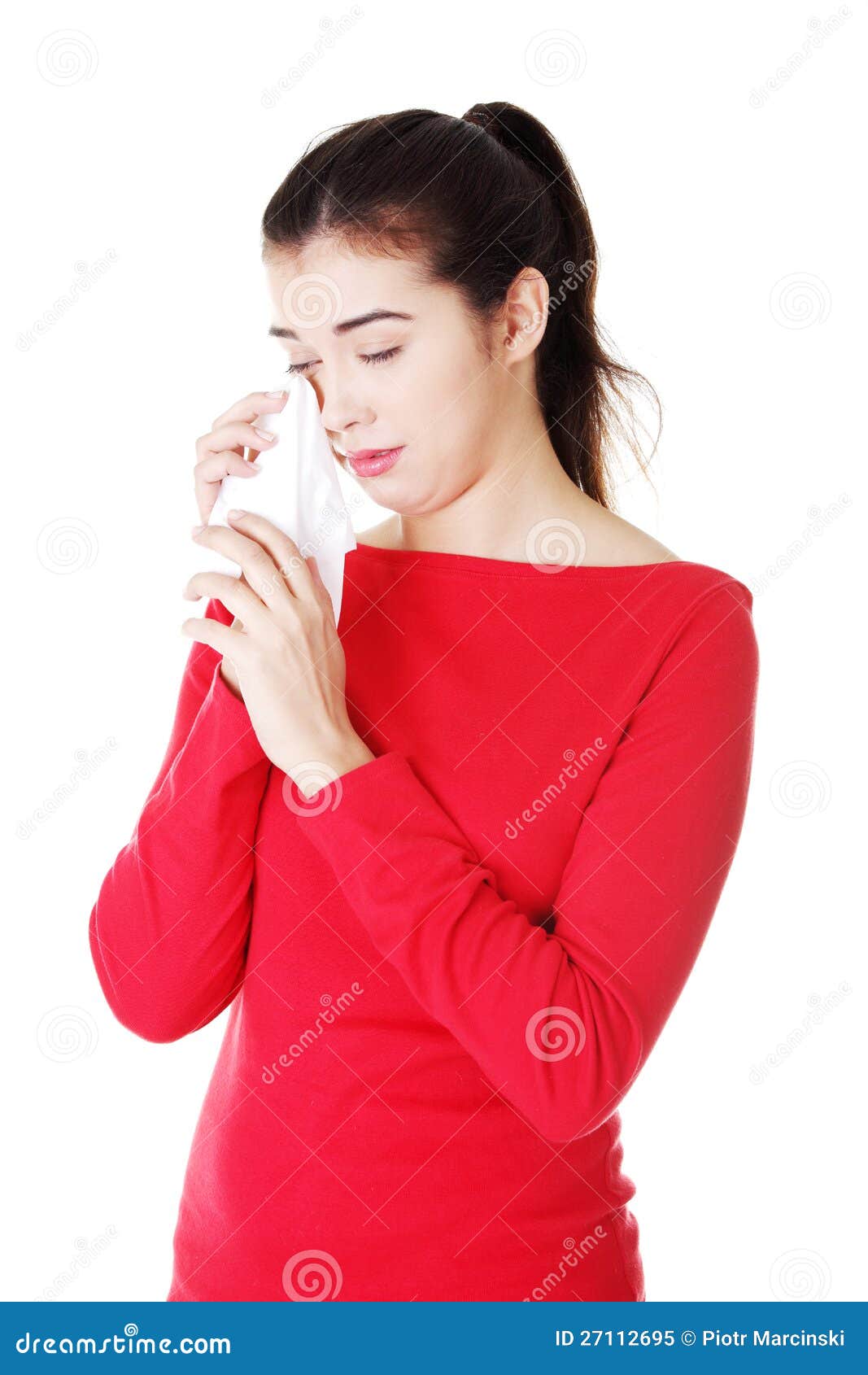 Young woman crying stock image. Image of portrait, head - 27112695