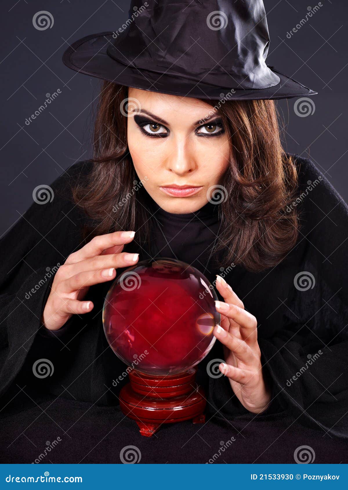 Young Woman with Crystal Ball. Stock Photo - Image of fashion, beauty ...