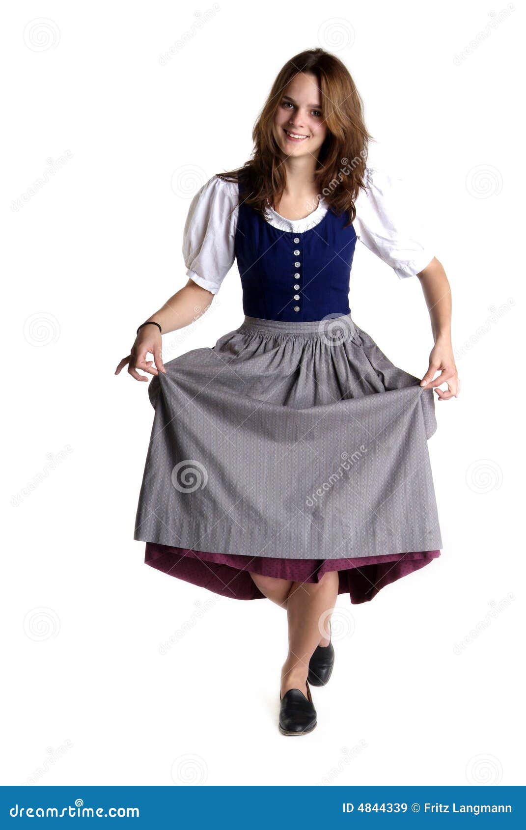 Young woman curtsies stock image. Image of buttoned, intelligent - 4844339