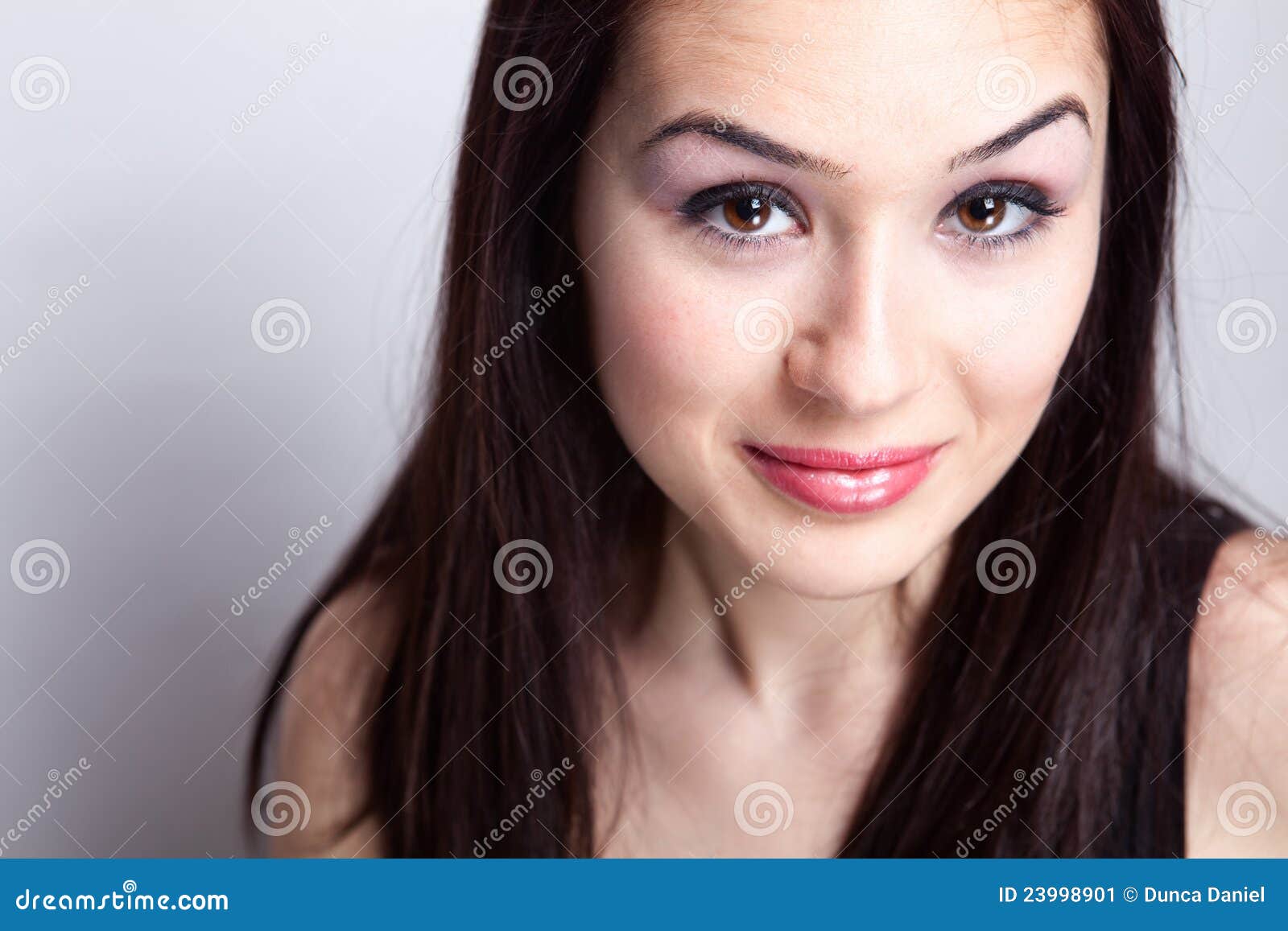 Young Woman with Cute Face Expression Stock Image - Image of alone ...