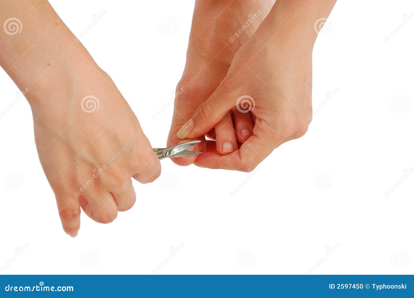 Young Woman Cutting Toenail Stock Photo - Image of polish, pedicure ...