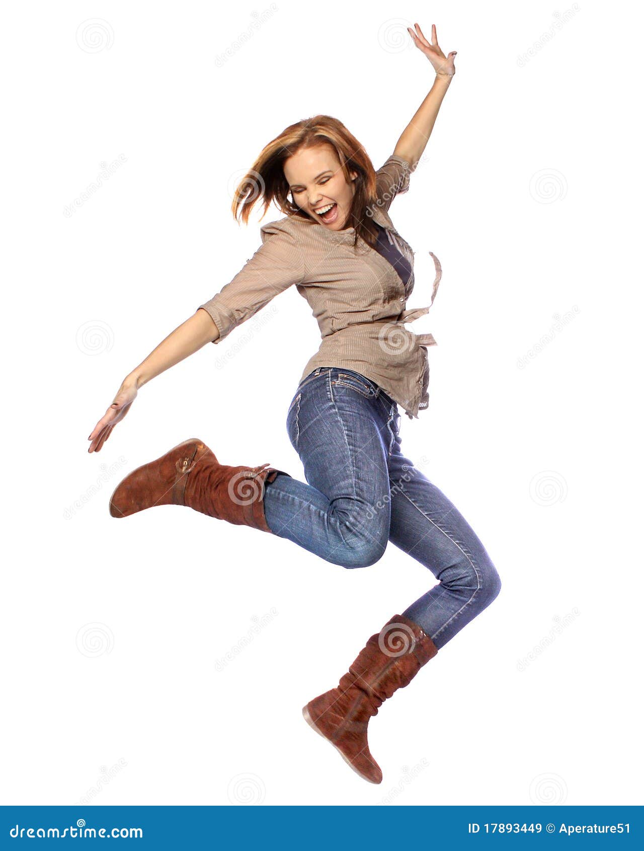 Young woman dancing stock image. Image of happiness, energy - 17893449