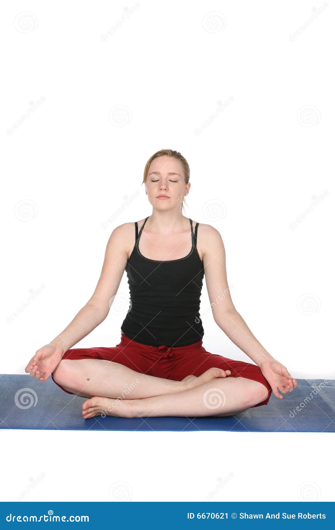 Young Woman Demonstrating Lotus Pose Stock Image - Image of mind, legs ...