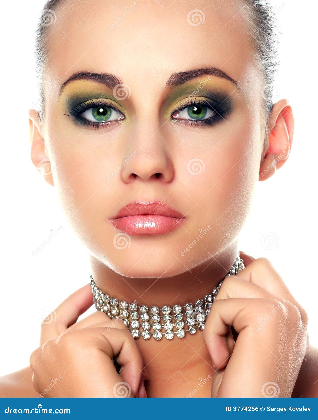 Young woman and diamonds stock photo. Image of attractive - 3774256