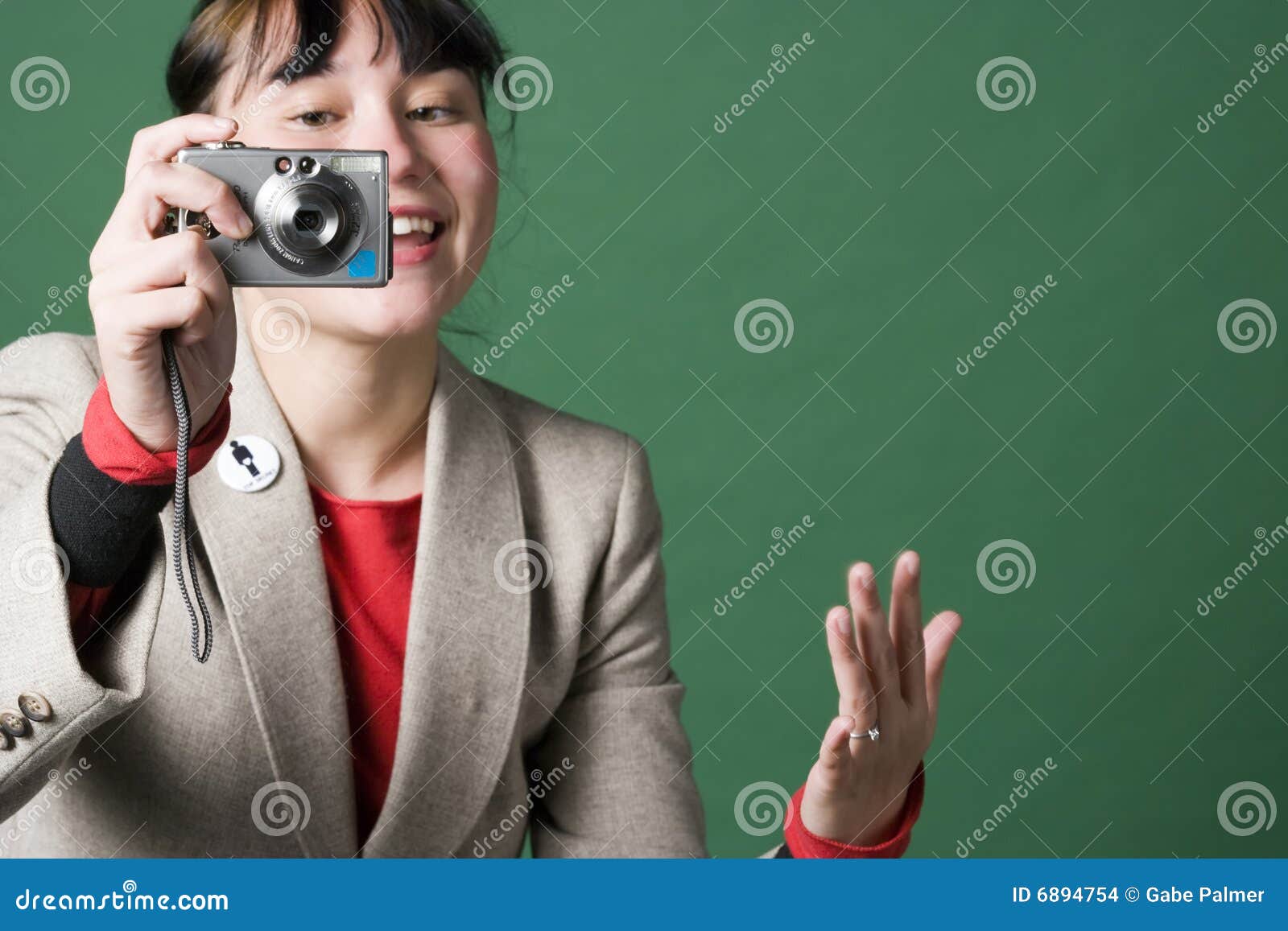 Young Woman with Digital Camera Stock Photo - Image of person, alone ...
