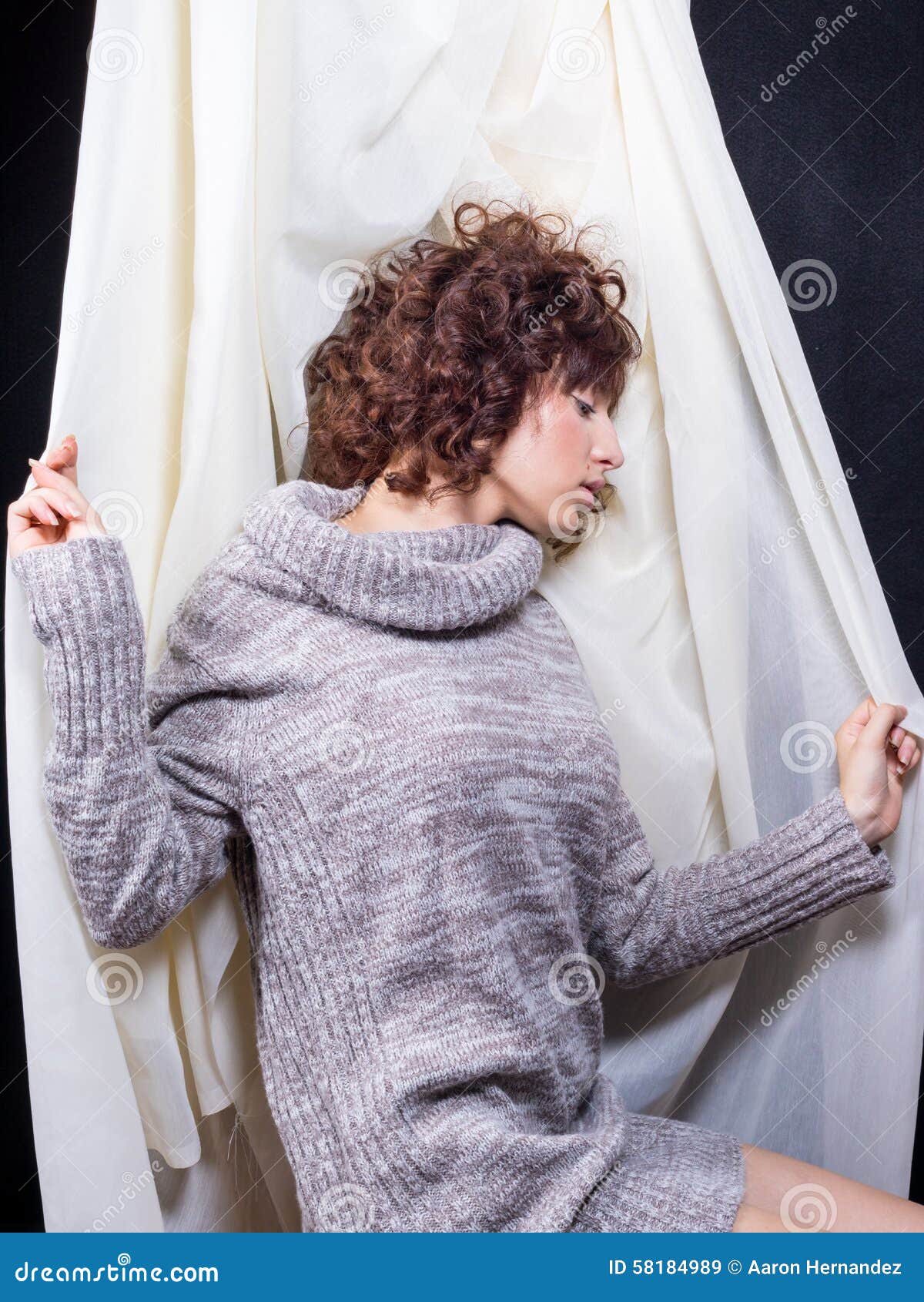 Young Woman Displaying Subdued Mood Stock Image - Image of pretty ...