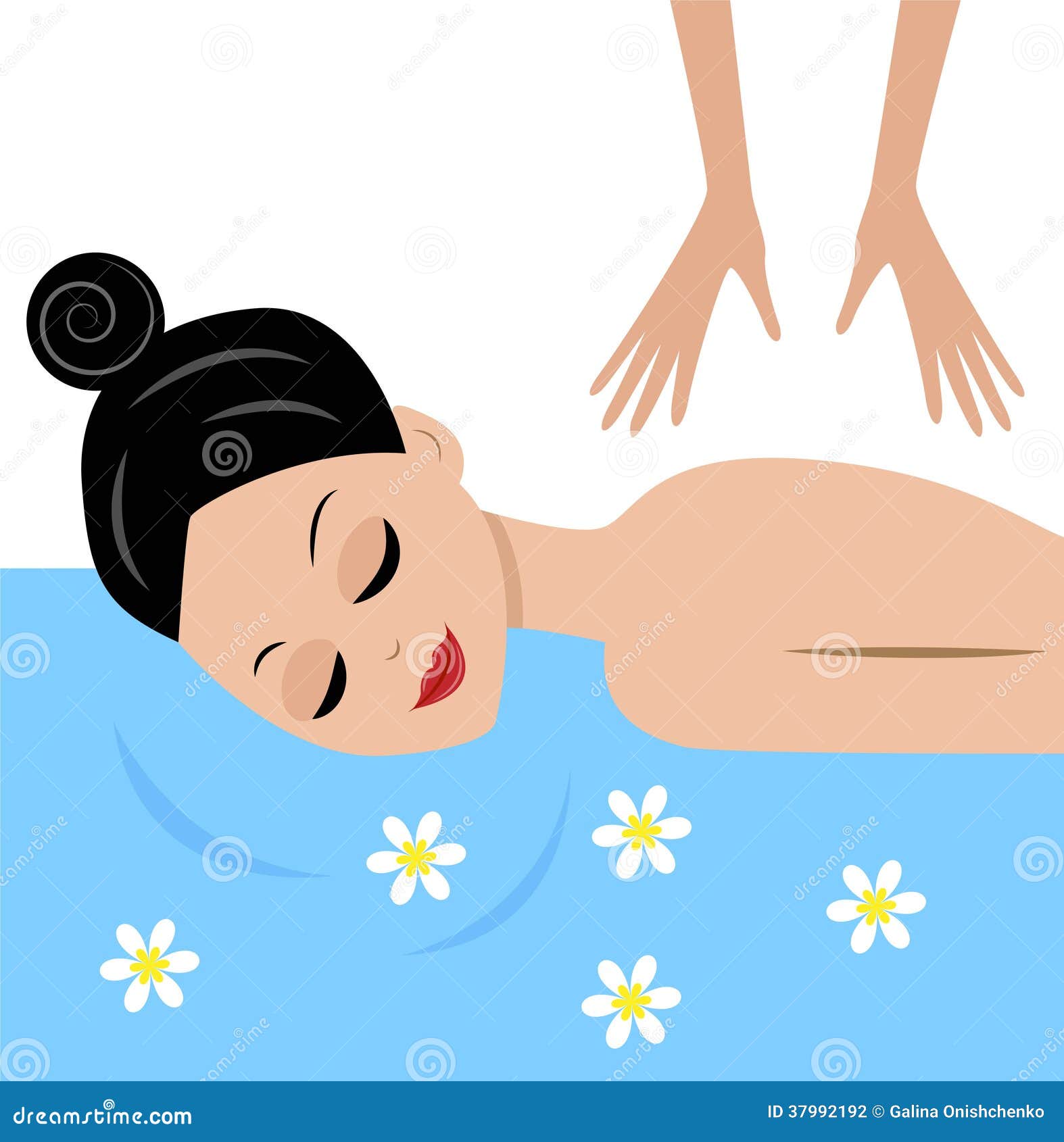 Young Woman Do Massage Stock Vector Illustration Of Girl 37992192
