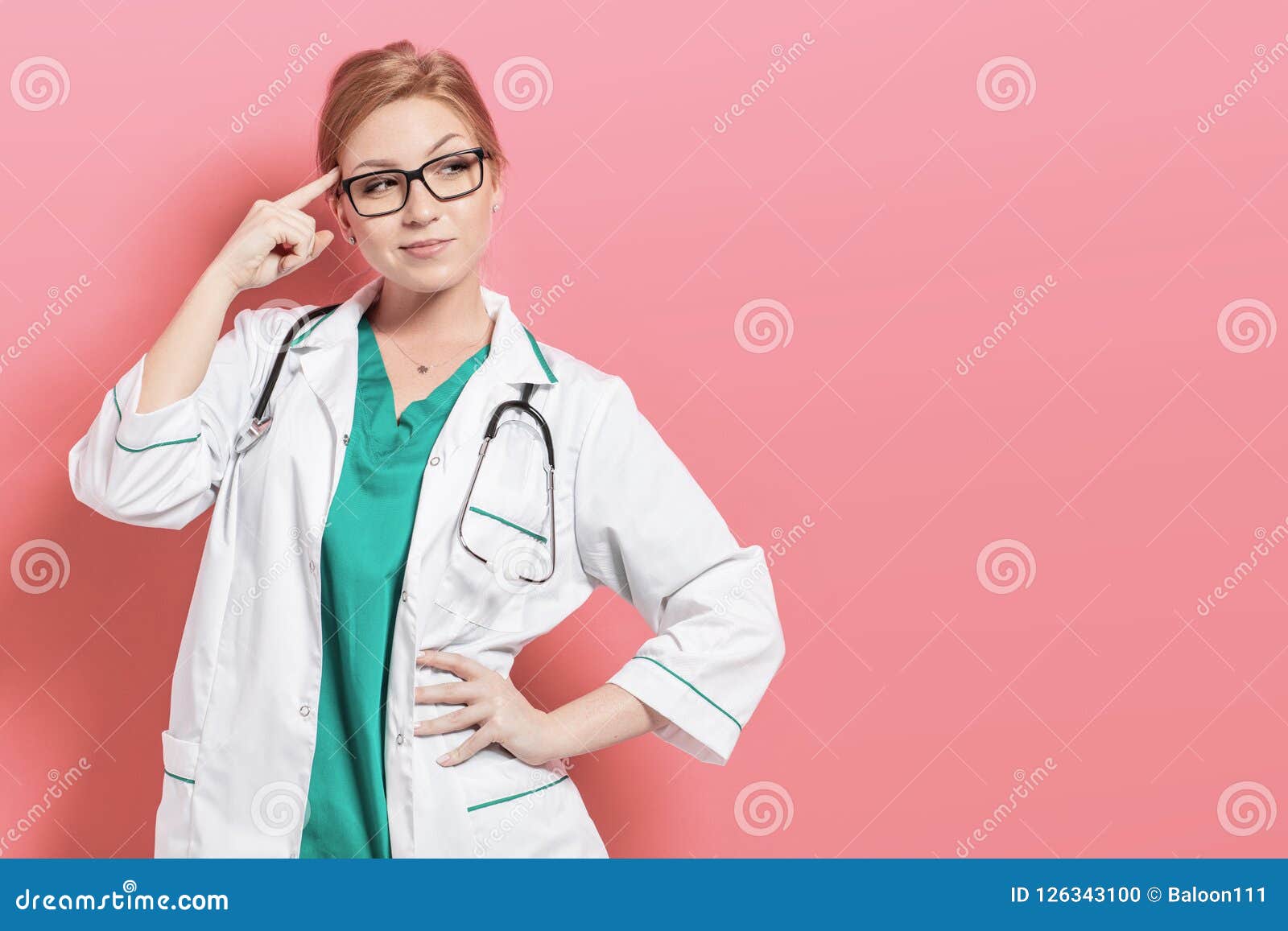 Young Woman Doctor Solves a Problem Stock Photo - Image of problem ...