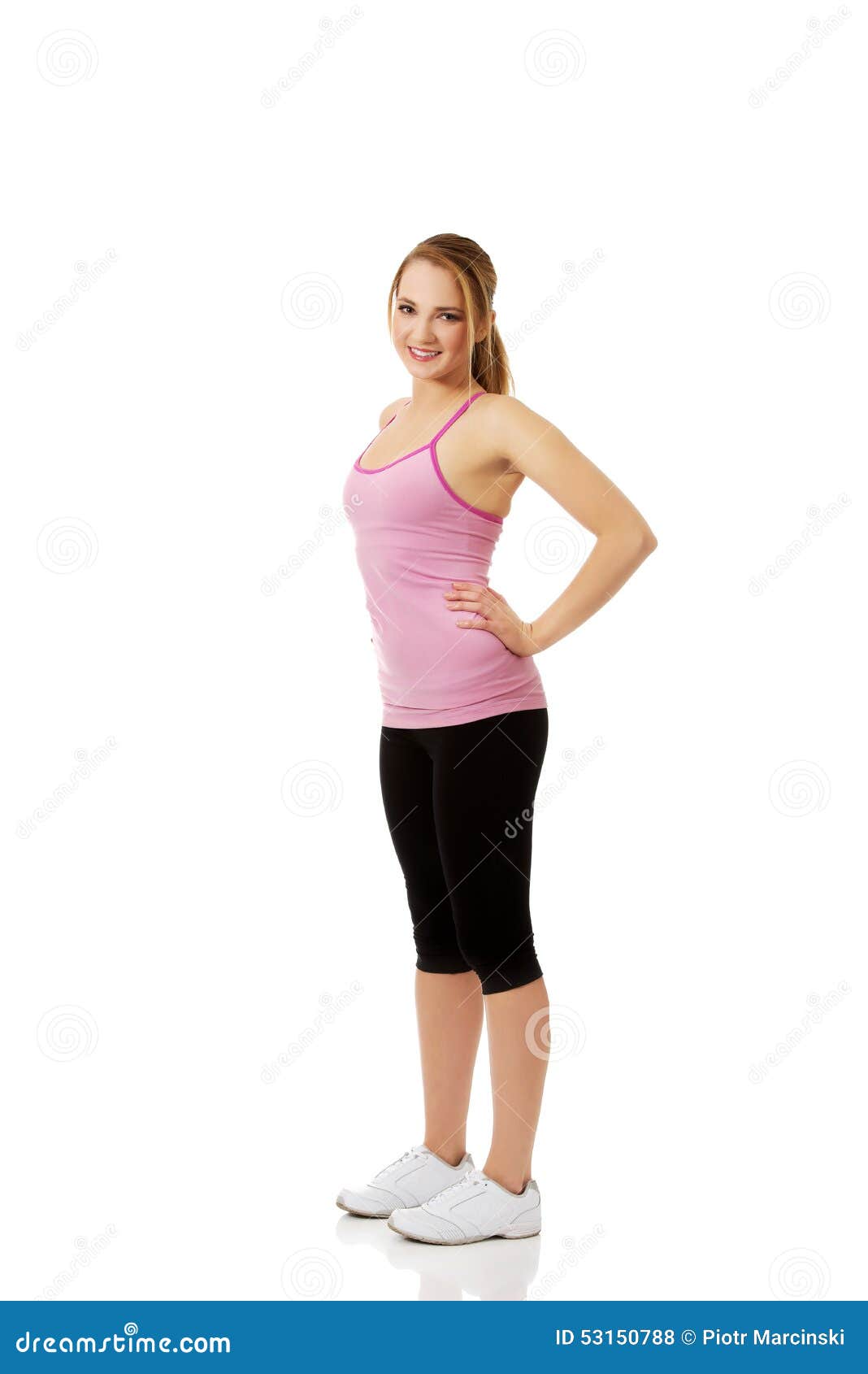 Young Woman Doing Aerobic Exercise. Stock Photo - Image of attractive ...