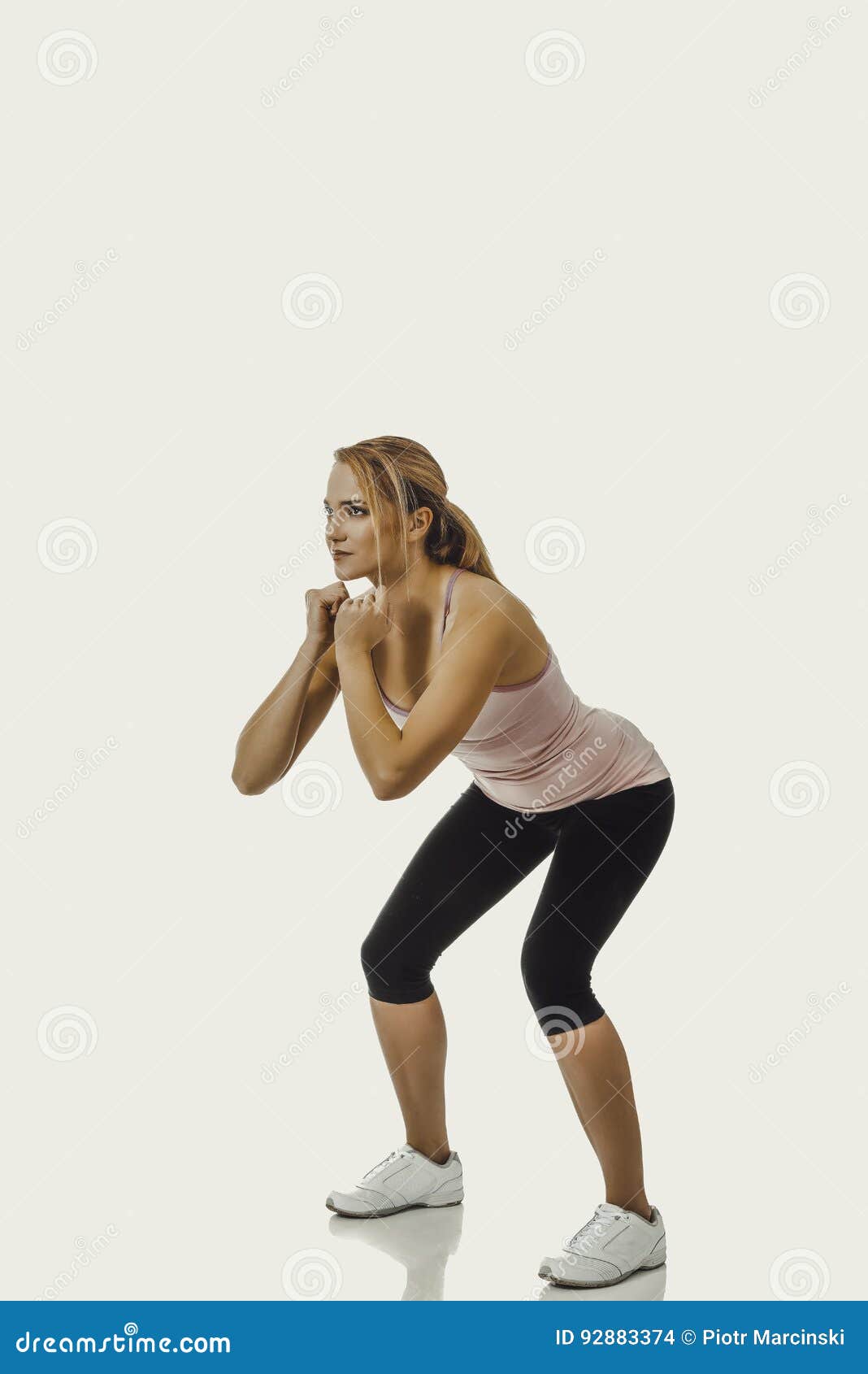 Young Woman Doing Aerobic Exercise. Stock Photo - Image of active ...