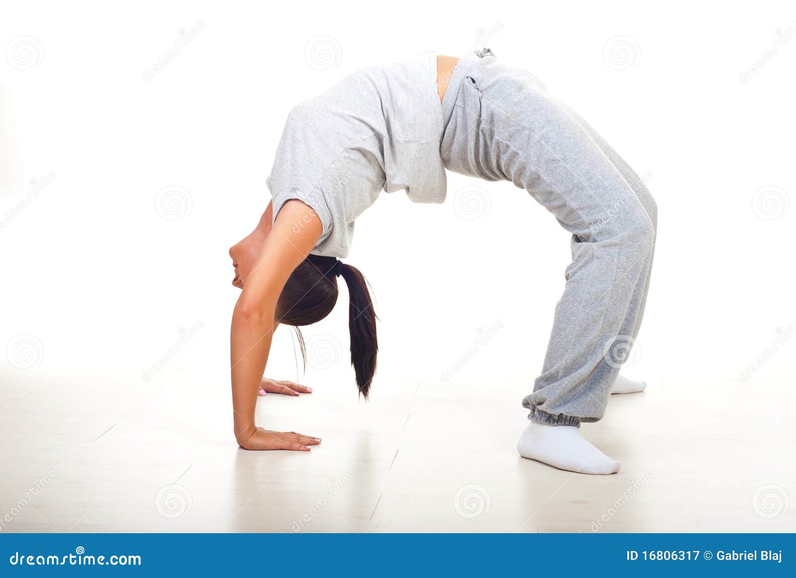 Young Woman Doing Back Bend Stock Image - Image of indoors, person ...