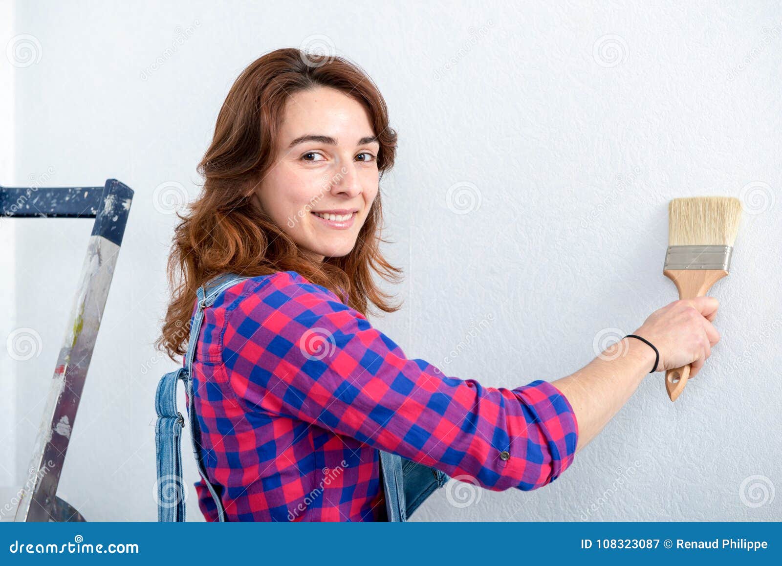 Young Woman Doing DIY Work at Home Stock Image - Image of equipment ...