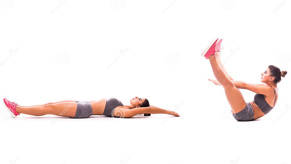 Young woman doing exercise stock photo. Image of clothing - 78843558