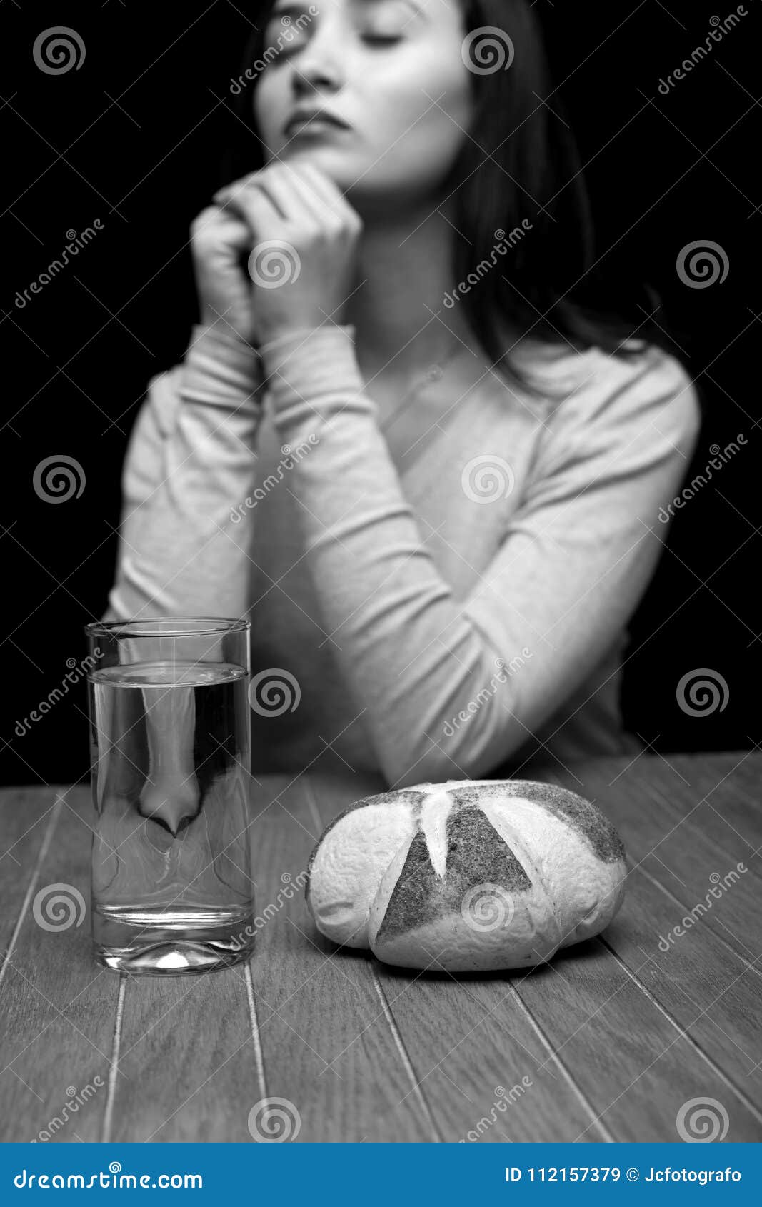 Young Woman Doing Fasting and Prayer Stock Image - Image of grace ...