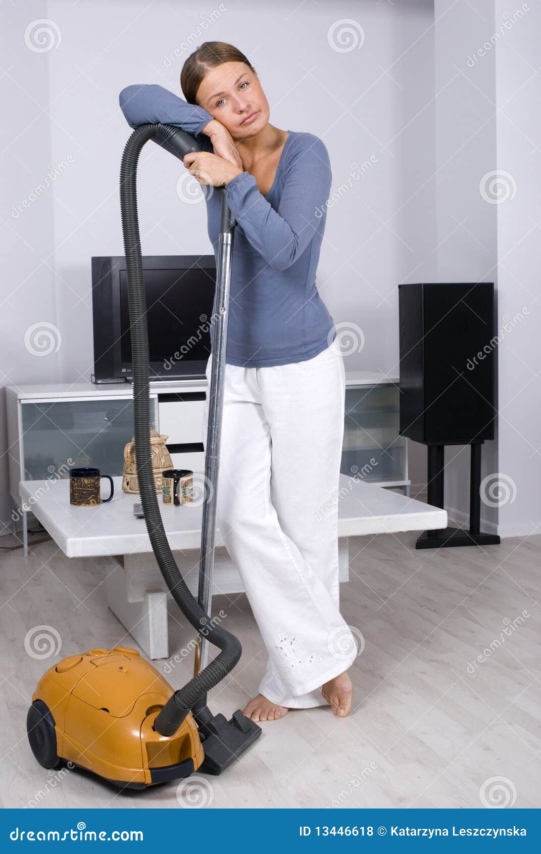 Young Woman Doing Housework Stock Photo - Image of fashion, person ...