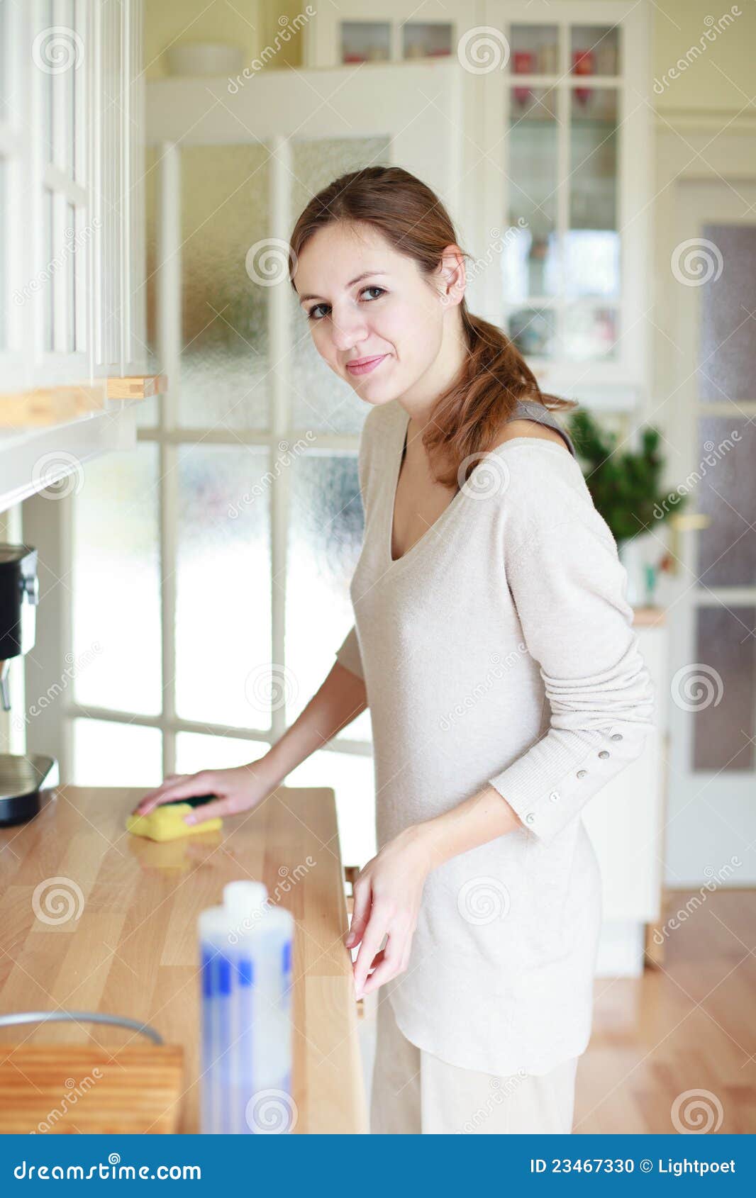Young Woman Doing Housework Stock Photo - Image of house, place: 23467330
