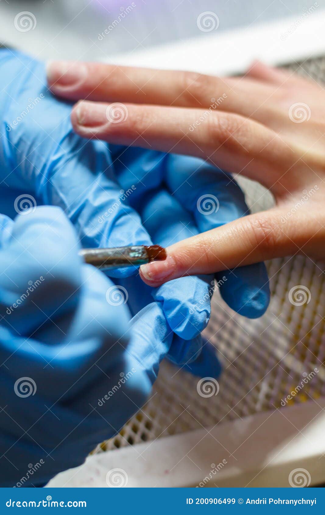 Young Woman Doing a Manicure after Panaritium Treatment Stock Image ...