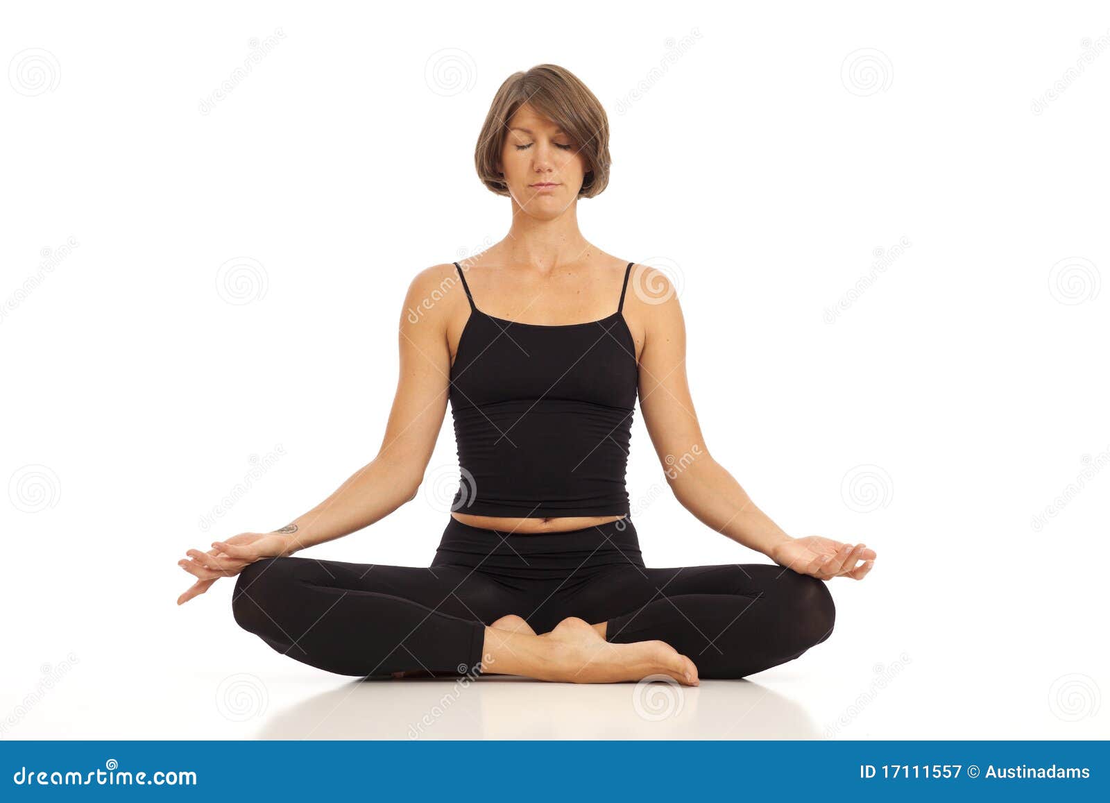 Young Woman Doing Namaste Hands Pose Stock Image - Image of hands ...