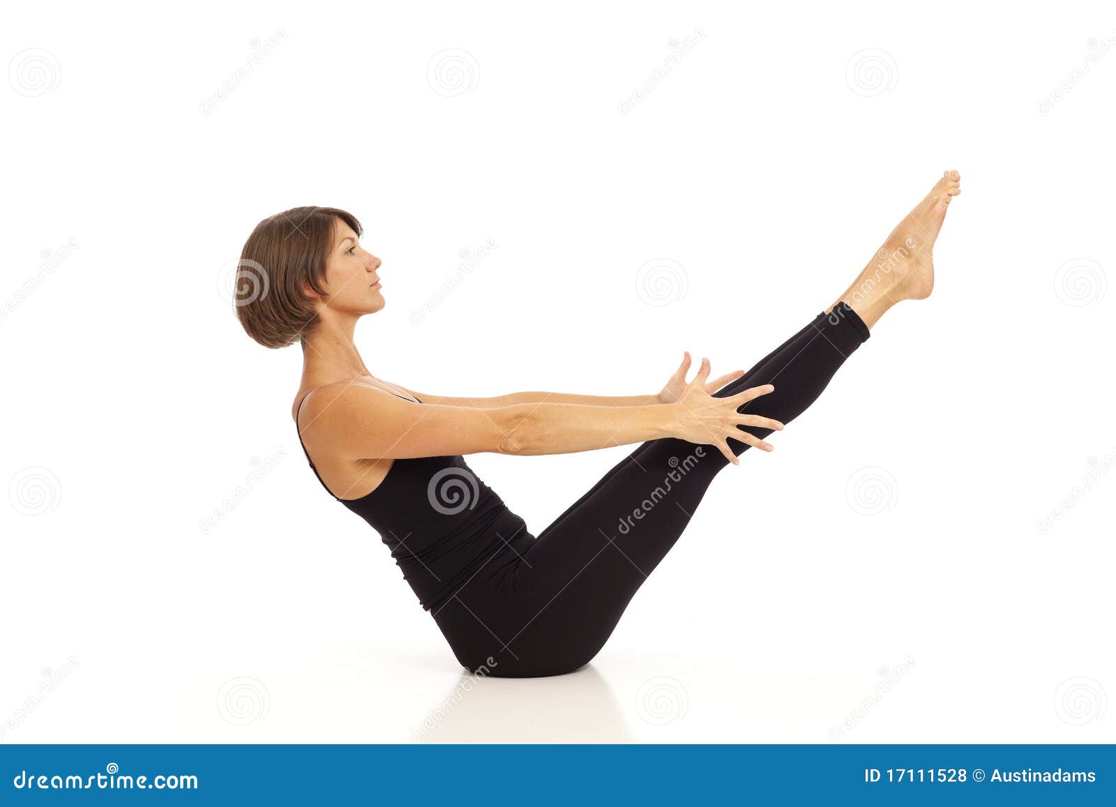 Young Woman Doing Navasana Boat Pose Stock Photo - Image of modern ...