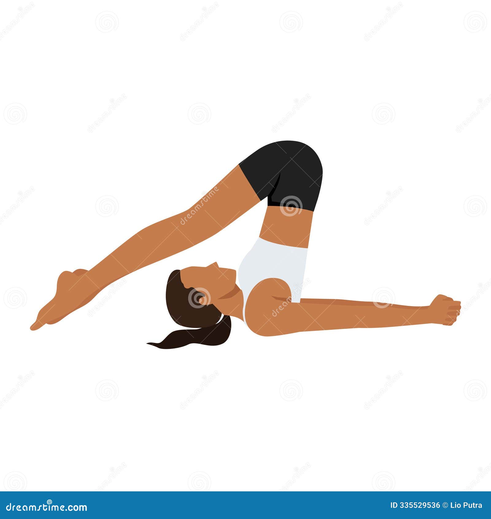 Halasana, Or Plough Pose Vector Illustration | CartoonDealer.com #186410254