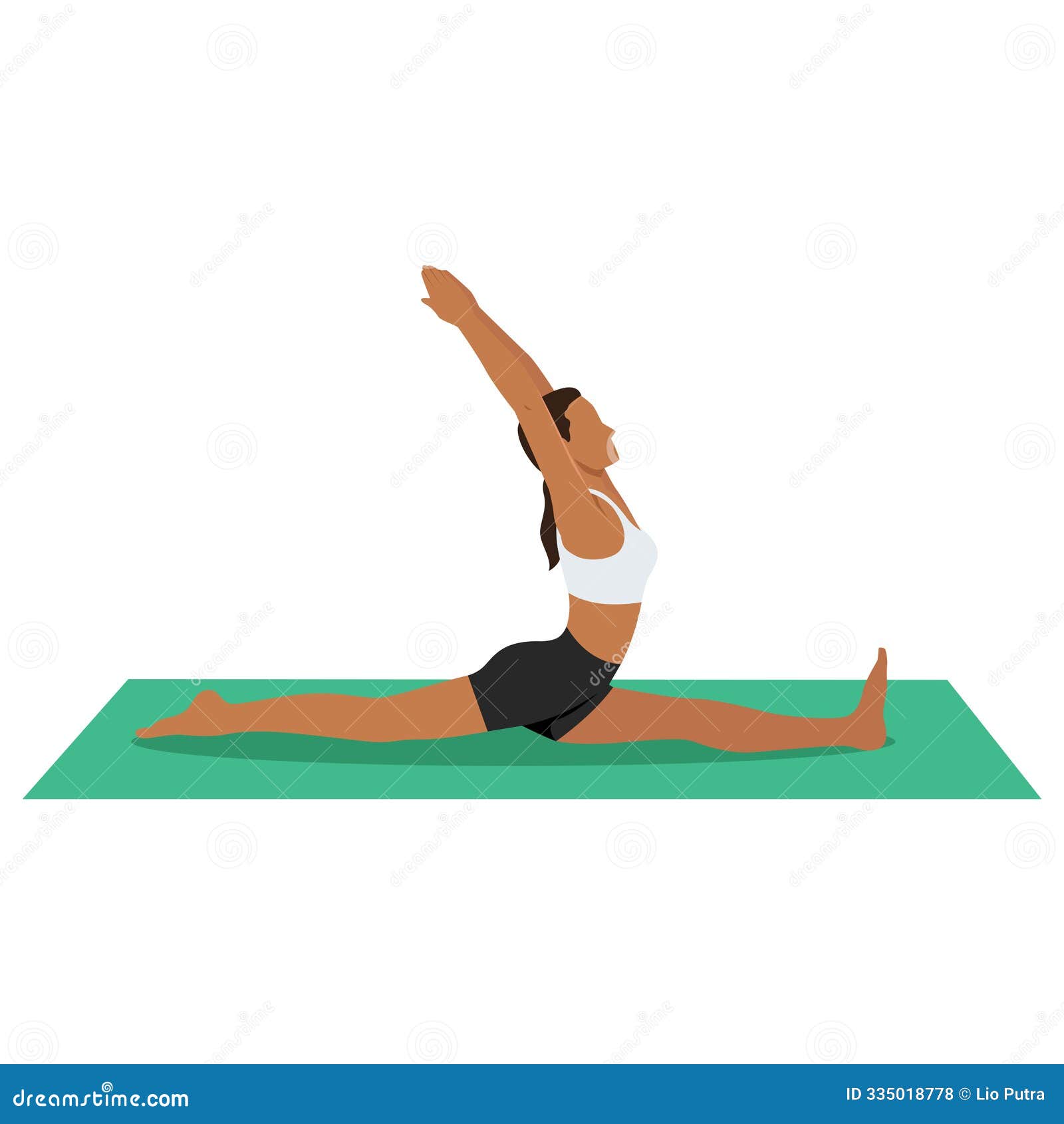 Young Woman Doing Splits Pose, Front Splits Pose, Monkey Pose or ...