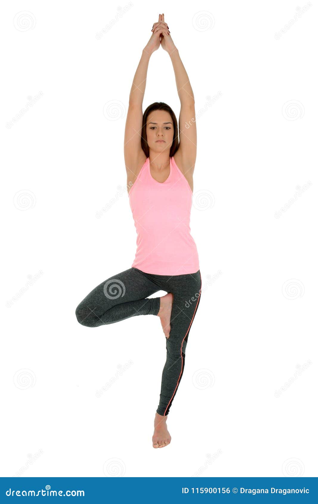 Young Woman Doing Yoga Asana Tree Pose or Vrksasana Stock Photo - Image ... Young Woman Doing Yoga Asana Tree Pose or Vrksasana Stock Photo - Image ...