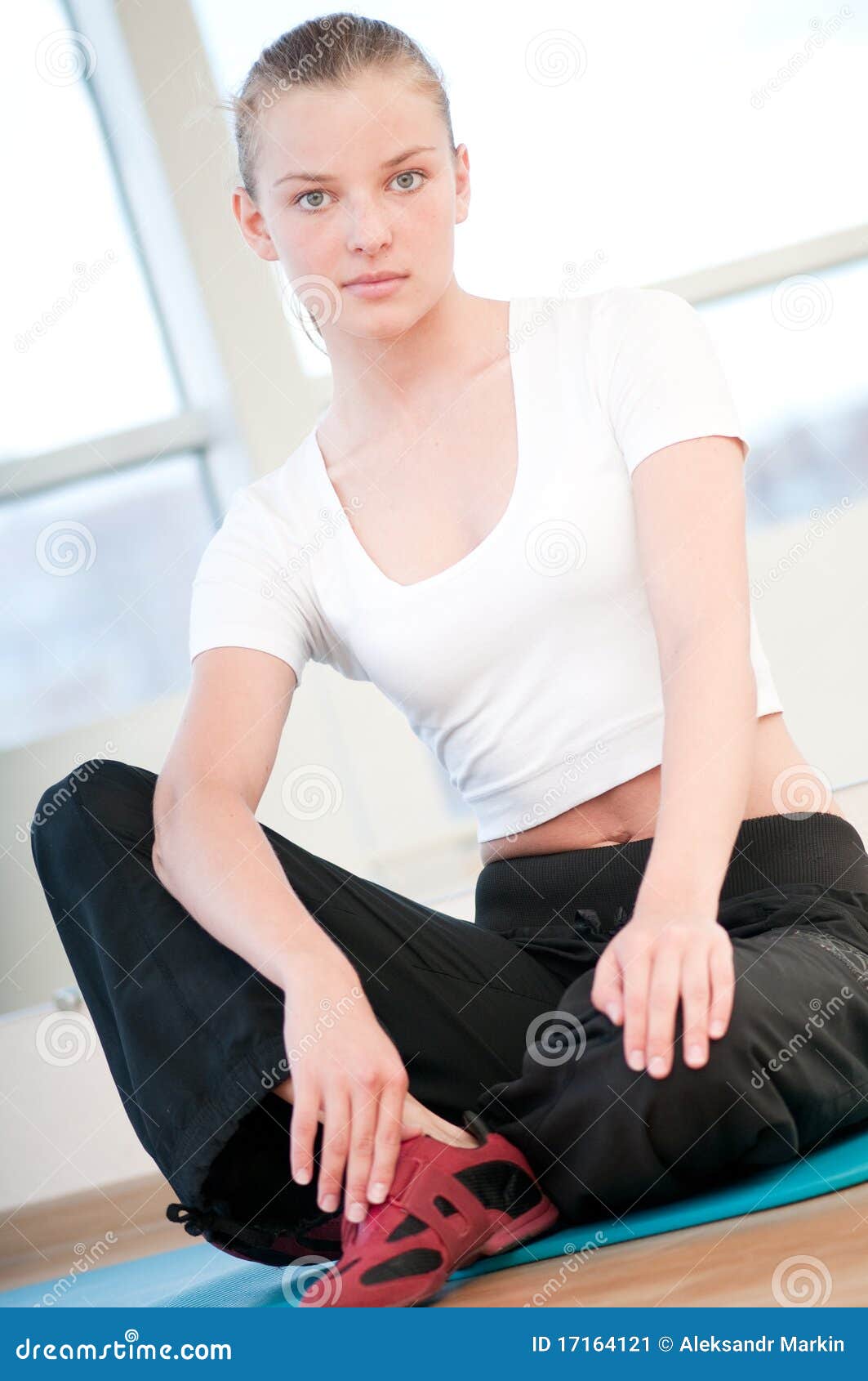 Young Woman Doing Yoga Exercises Stock Image - Image of exercise ...