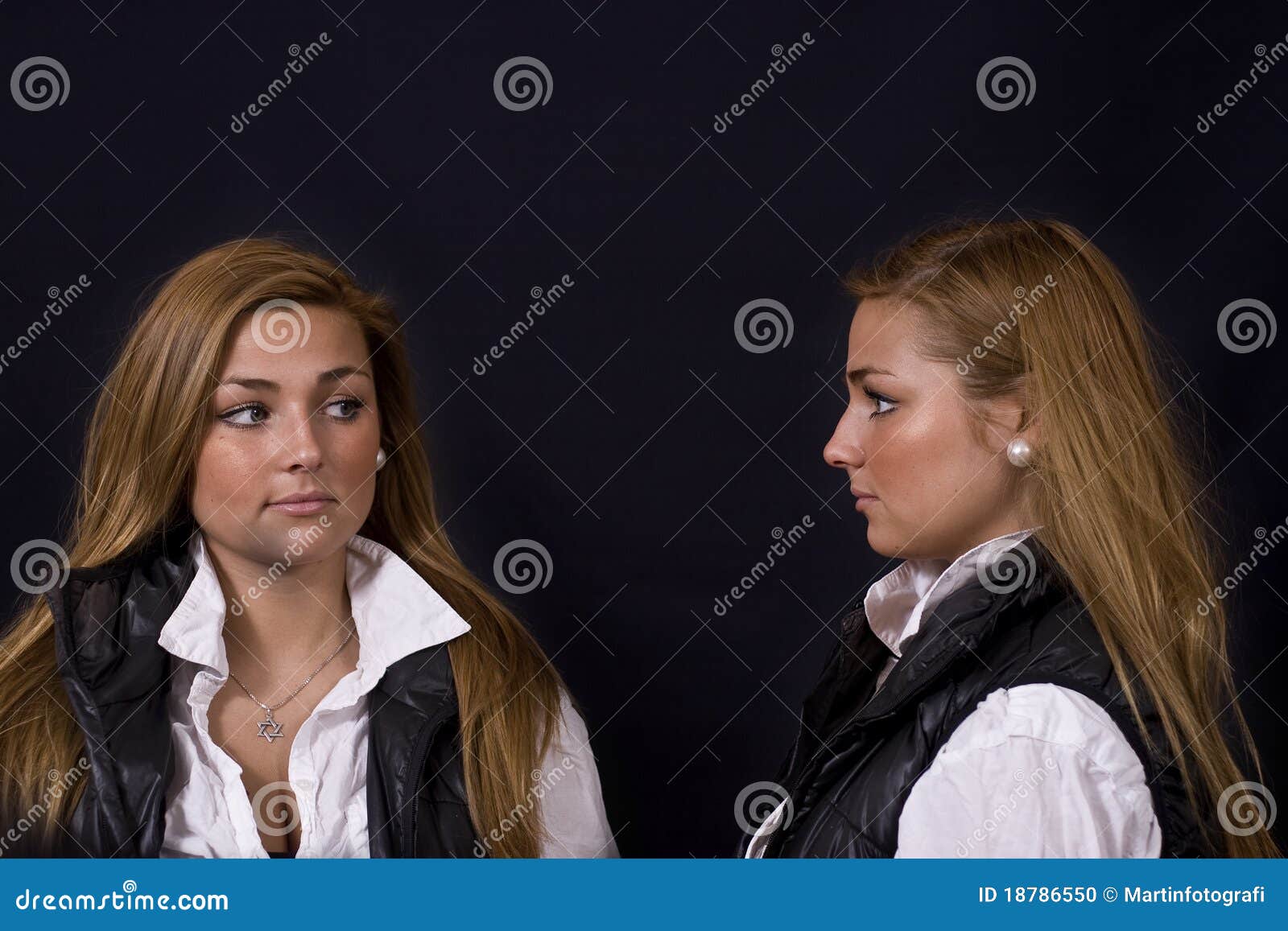 Young Woman Double Portrait Stock Photo - Image of beautiful, teen ...