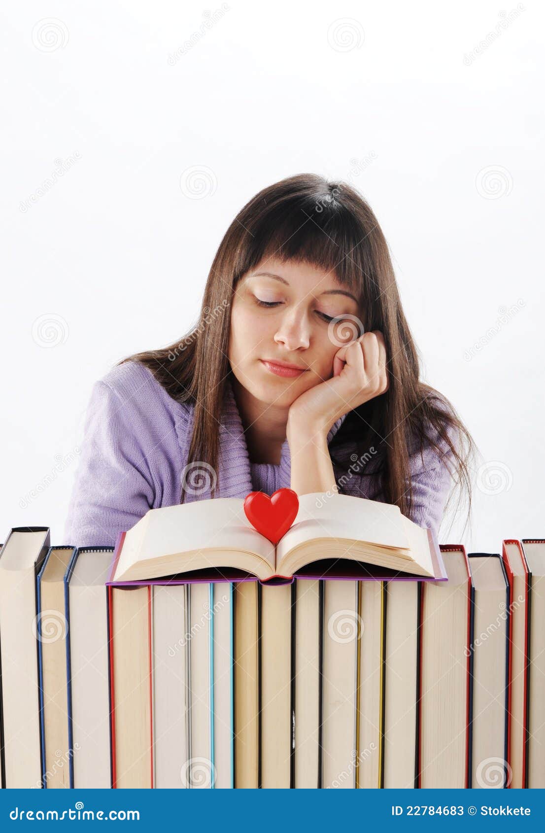 Young woman Dreaming stock image. Image of student, love - 22784683