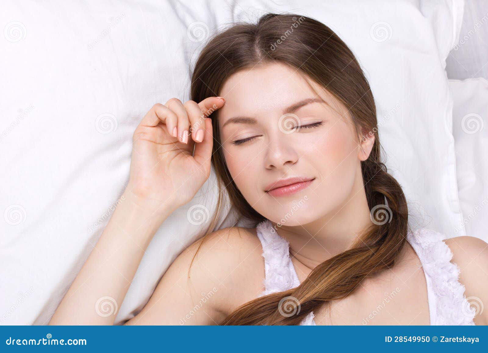 Young woman dreaming stock photo. Image of comfortable - 28549950