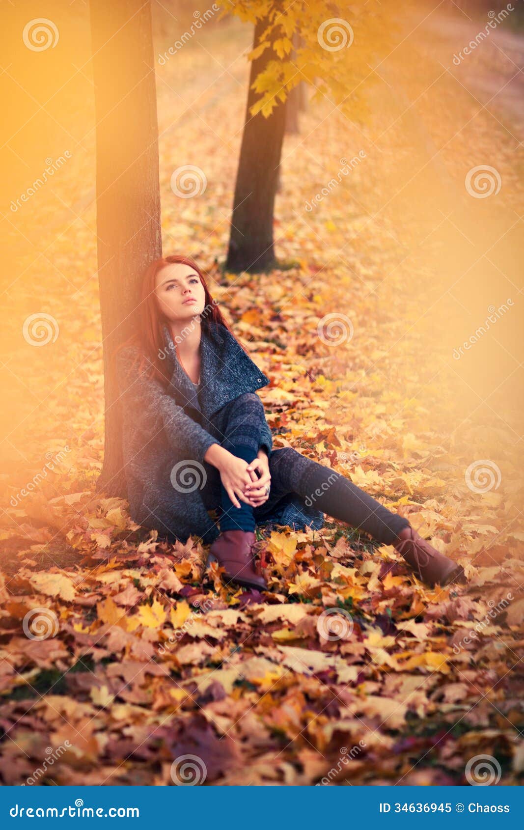Young woman dreaming stock image. Image of beauty, pretty - 34636945