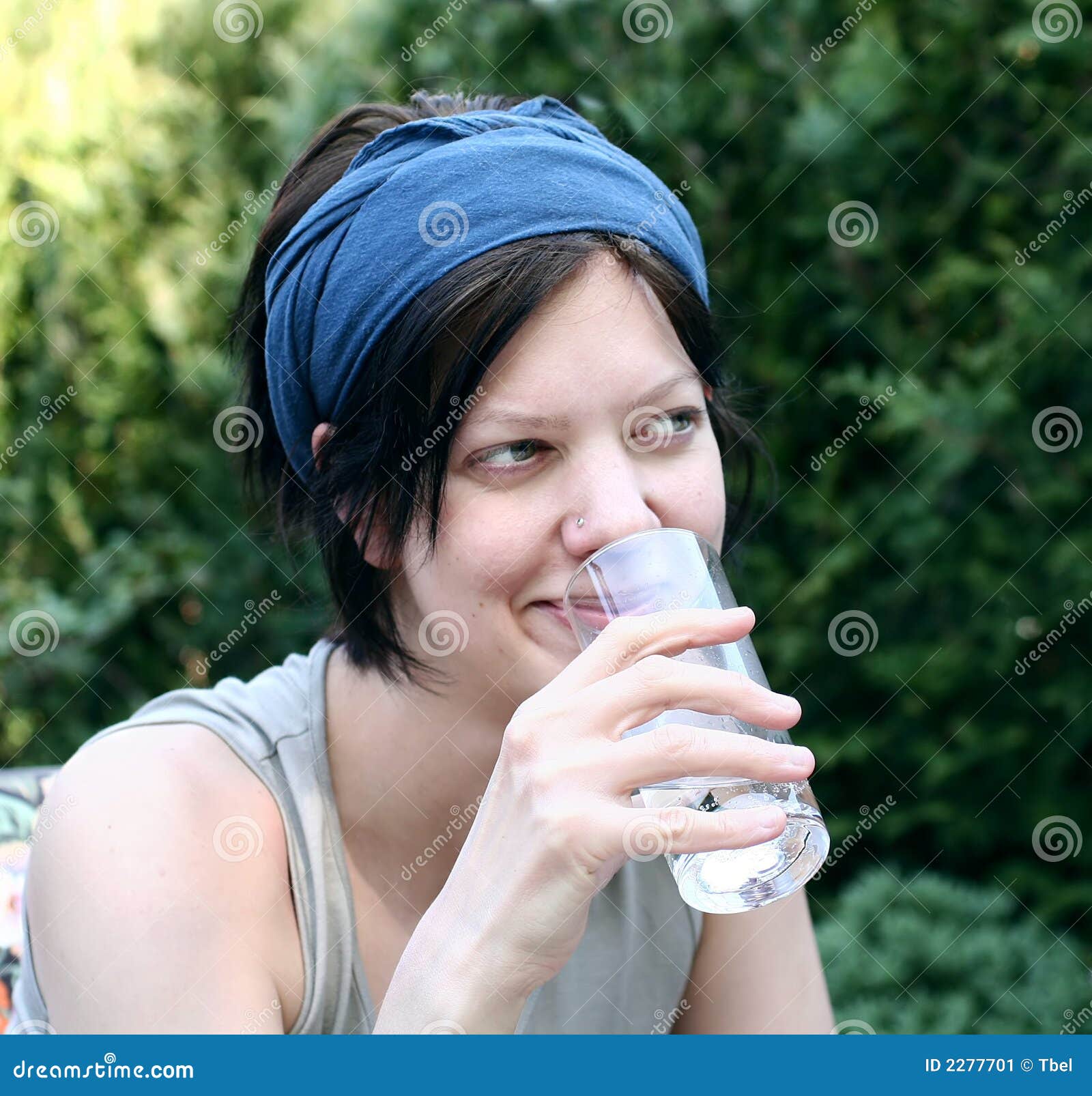 Young woman drinking stock image. Image of shoulder, drink - 2277701