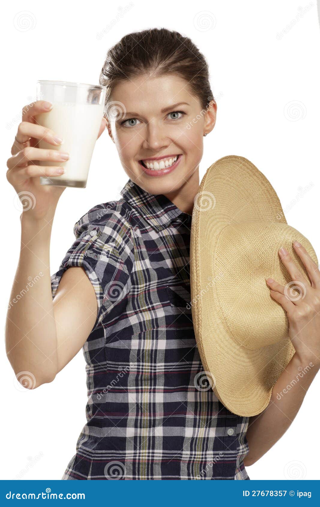 Young woman drinking milk stock image. Image of lunch - 27678357
