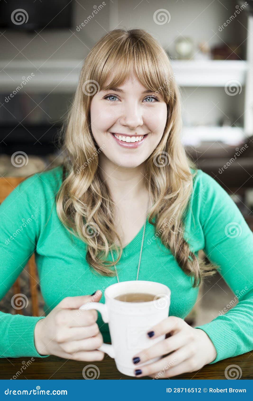 Young Woman Drinking Tea stock photo. Image of drink - 28716512