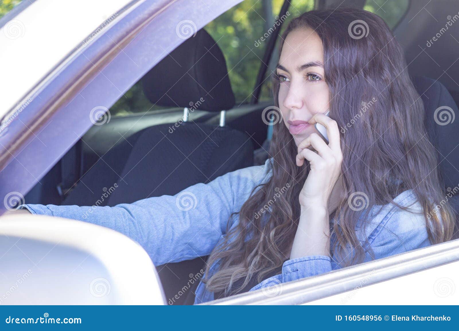 Young Woman Driving Her Car. Attractive Young Girl Driver in New Car ... Young Woman Driving Her Car. Attractive Young Girl Driver in New Car ...